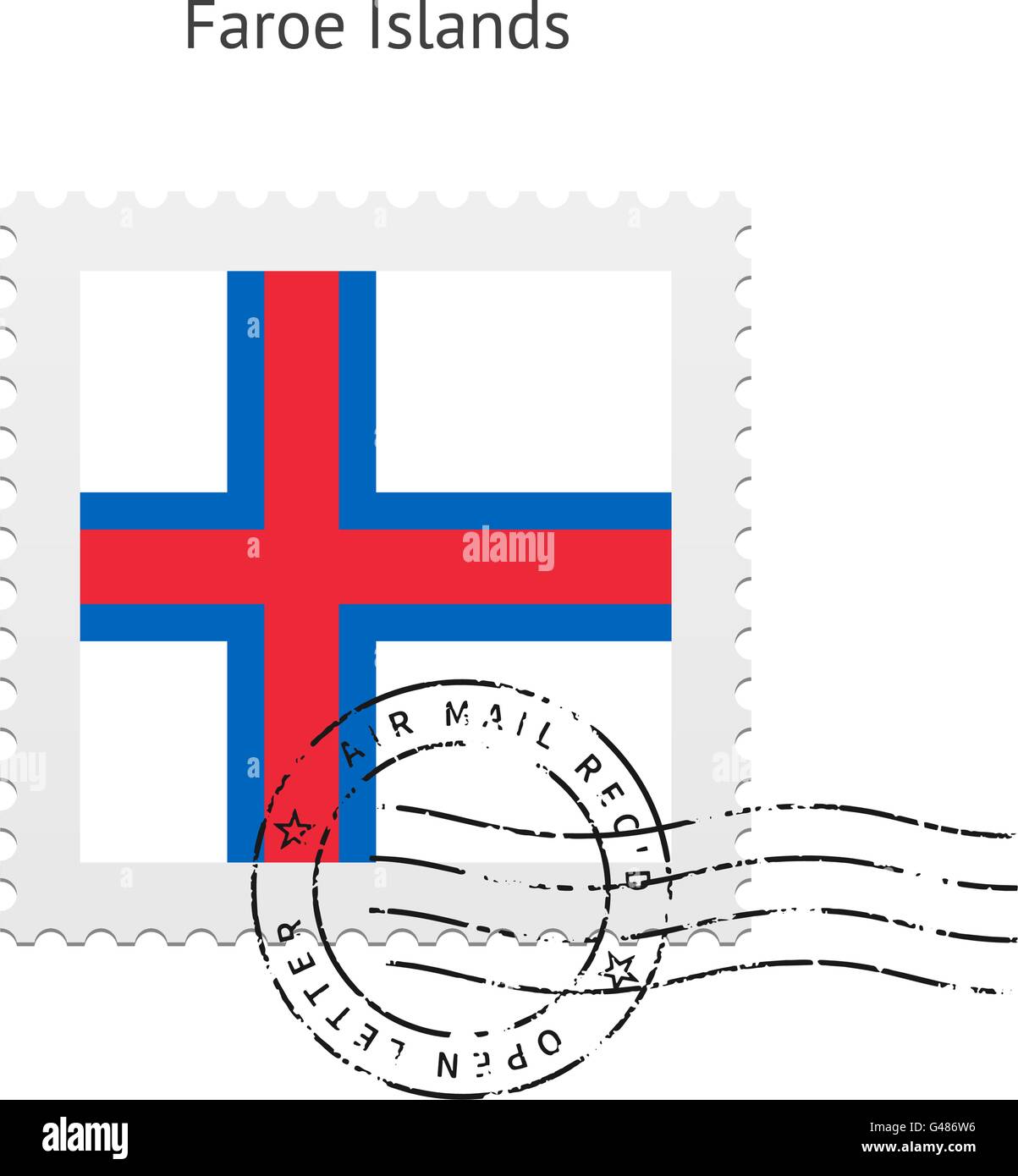 Faroe Islands Flag Postage Stamp Stock Vector Image & Art - Alamy