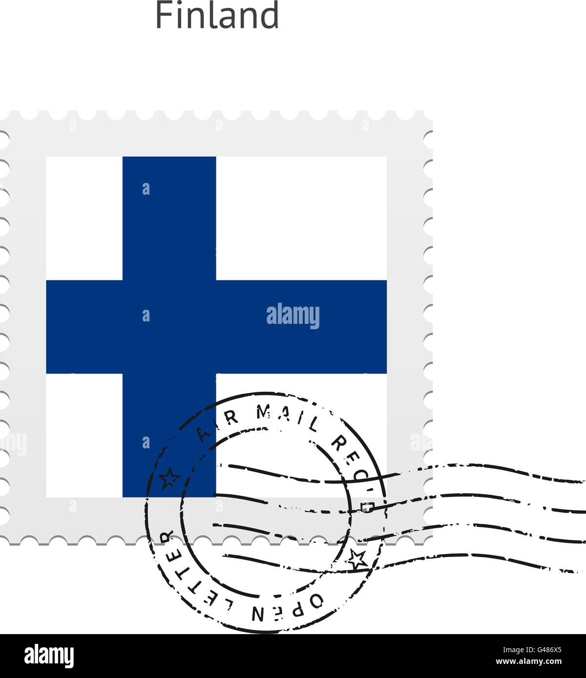 Finland Flag Postage Stamp Stock Vector Image & Art - Alamy