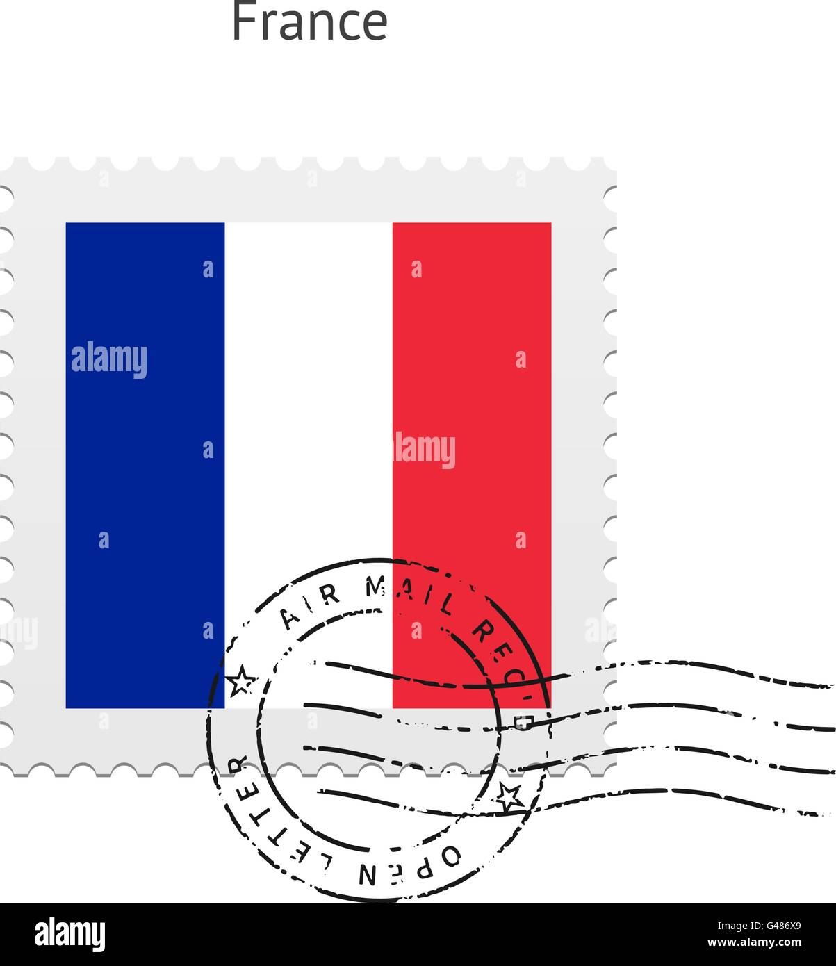 France Flag Postage Stamp Stock Vector Image & Art - Alamy