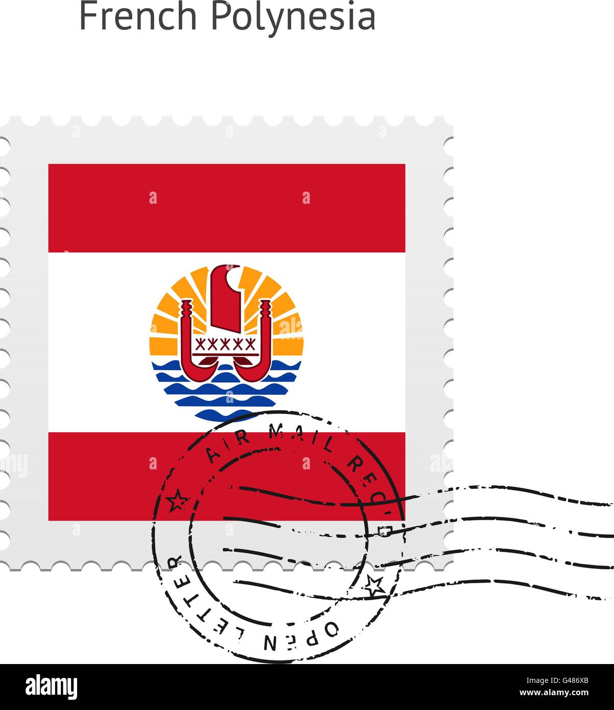 French polynesia postage stamp hi-res stock photography and images - Alamy