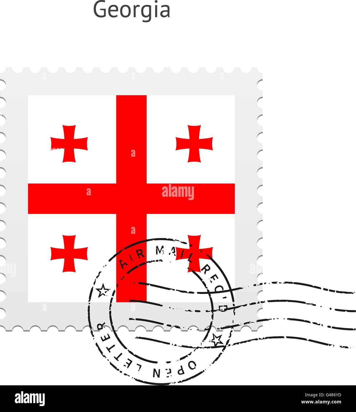 Georgia Flag Postage Stamp Stock Vector Image & Art - Alamy