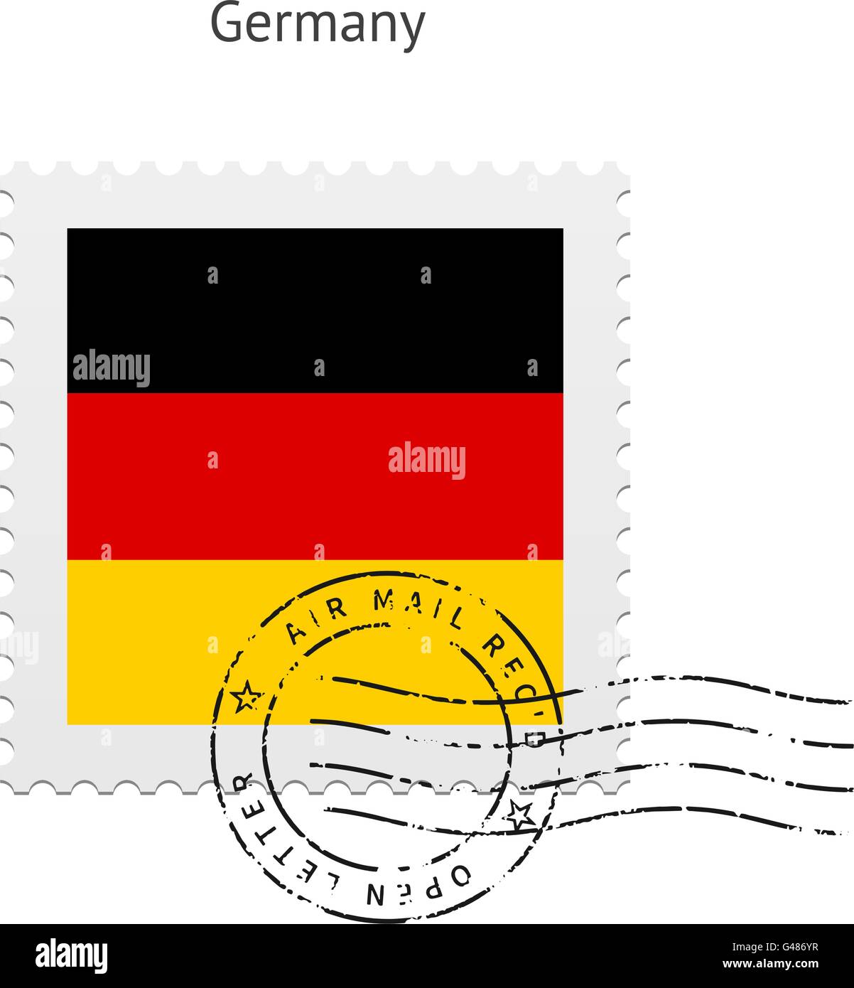 Germany Flag Postage Stamp Stock Vector Image & Art - Alamy