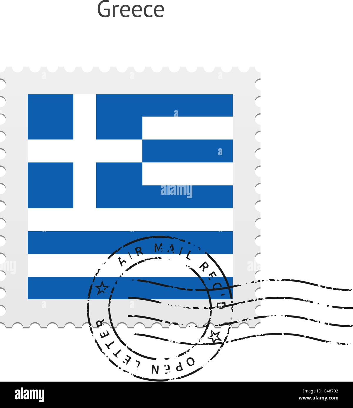 Greece Flag Postage Stamp Stock Vector Image & Art - Alamy