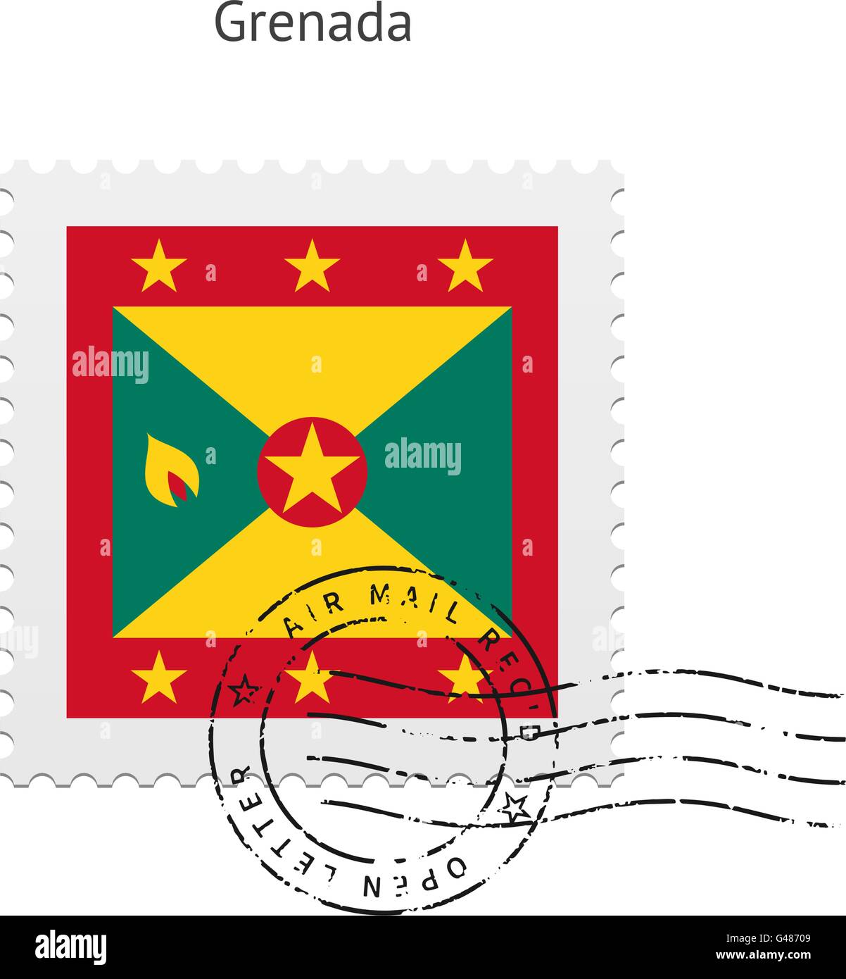 Grenada Flag Postage Stamp Stock Vector Image & Art - Alamy