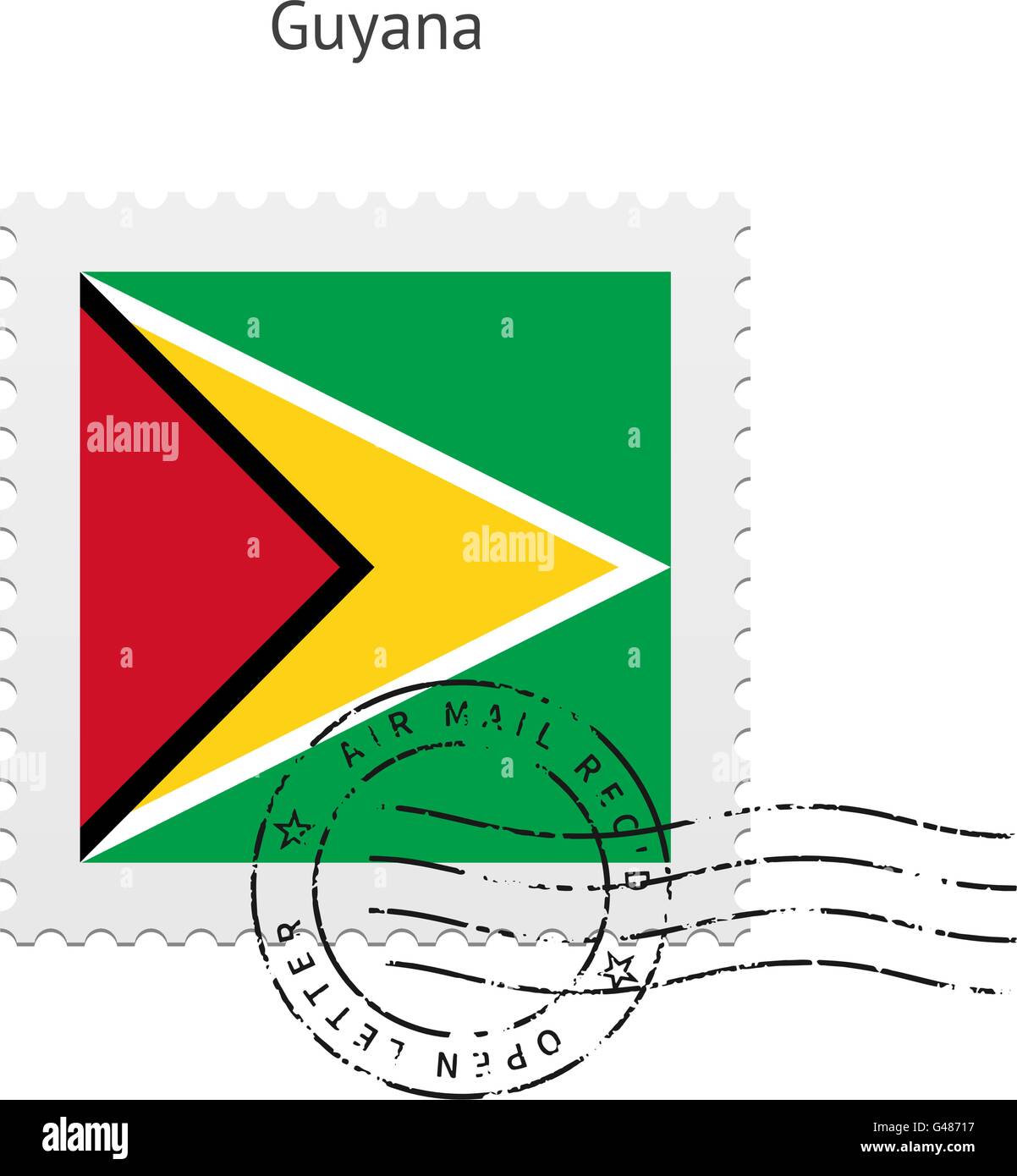 Guyana Flag Postage Stamp Stock Vector Image & Art - Alamy