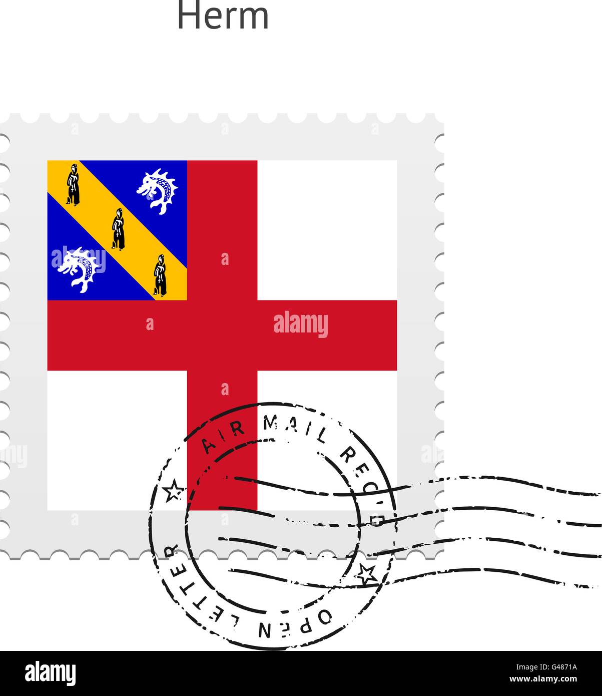 Herm Flag Postage Stamp Stock Vector Image & Art - Alamy