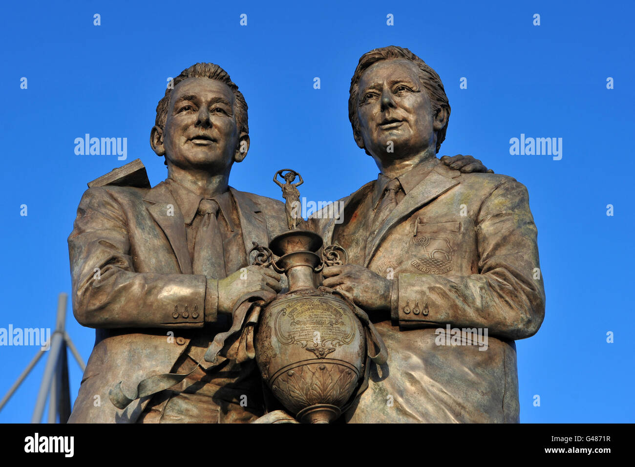 Brian clough and peter taylor statue pride park stadium hi-res stock ...