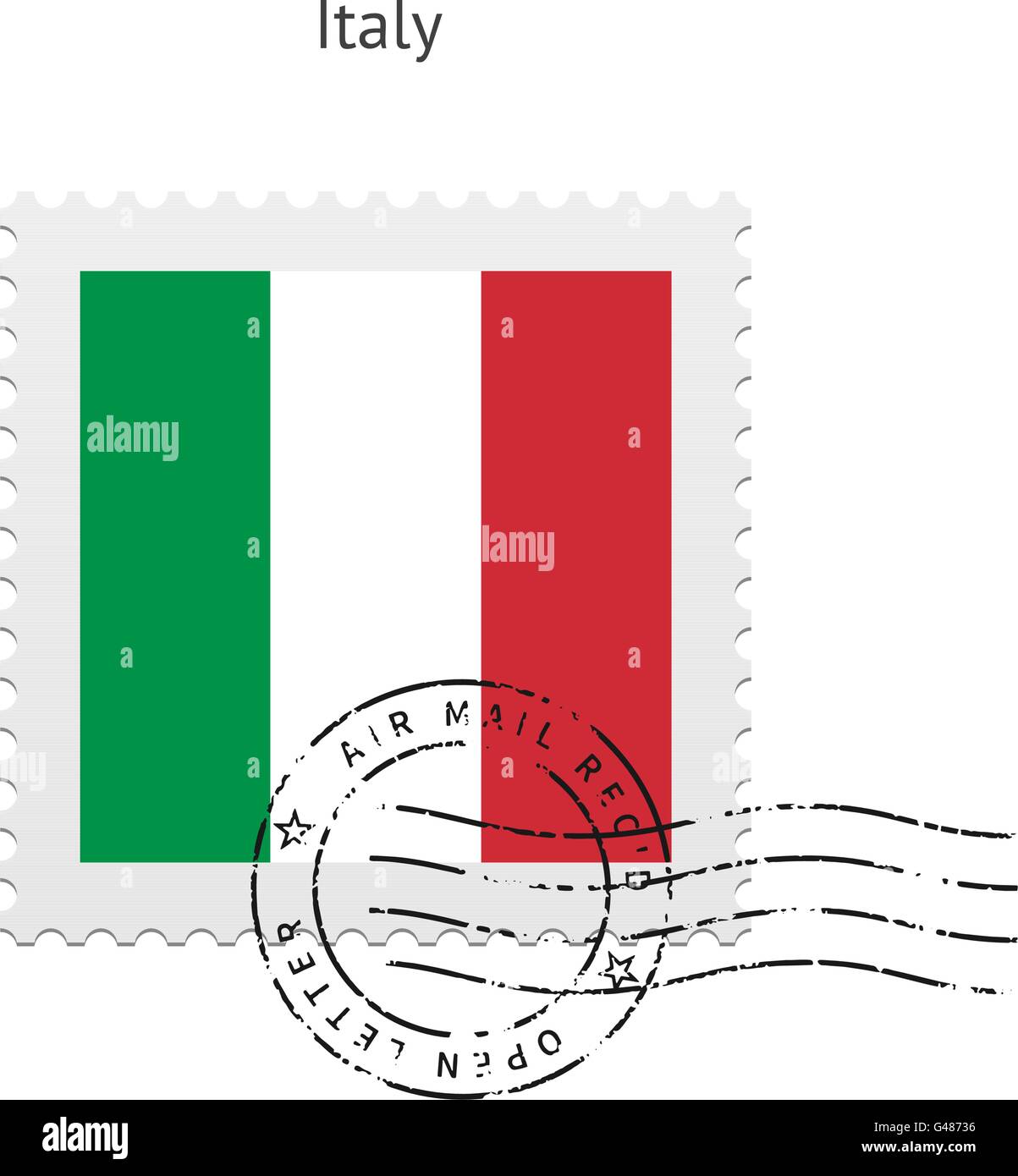 Italy Flag Postage Stamp Stock Vector Image & Art - Alamy