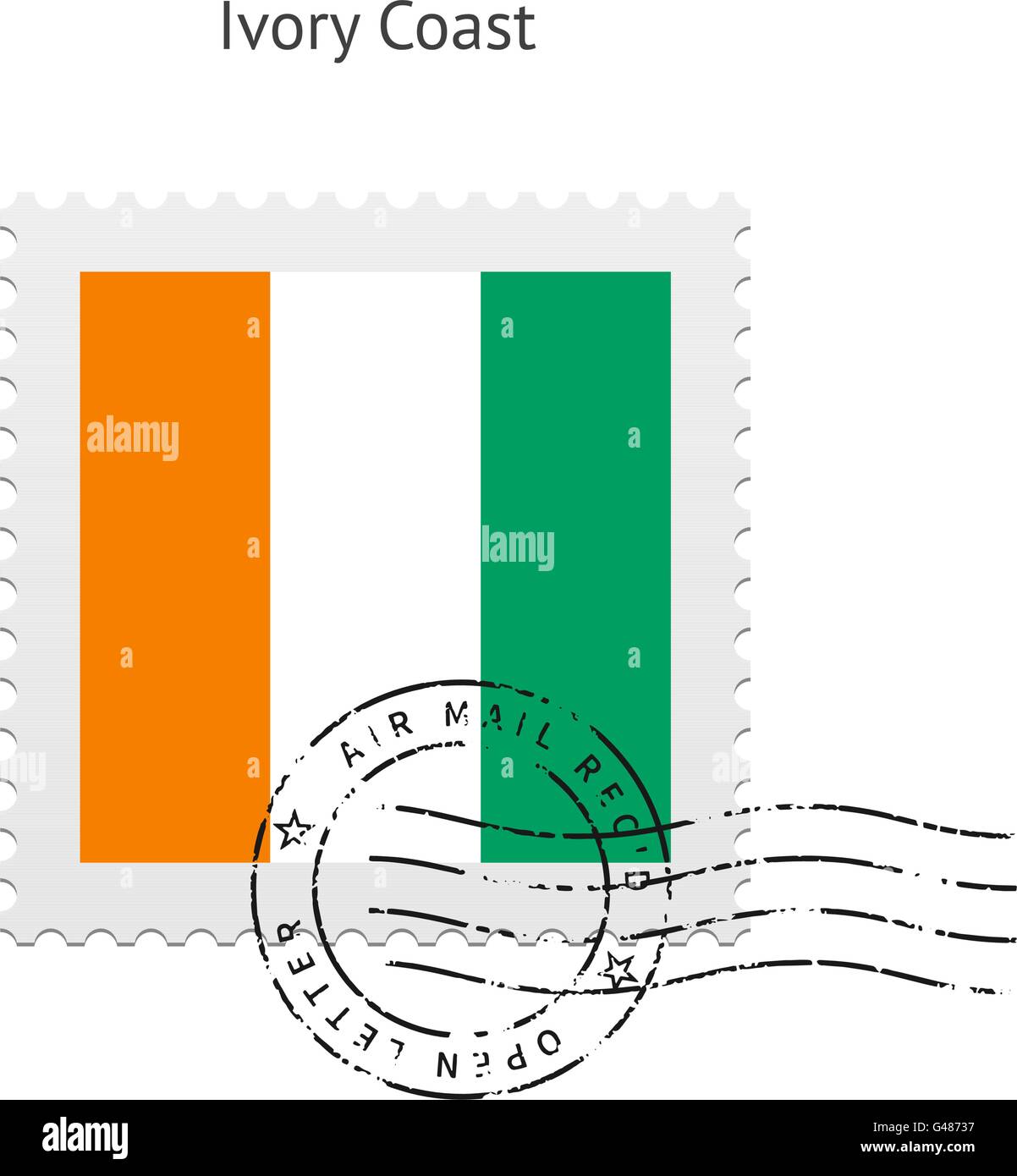 Ivory Coast Flag Postage Stamp Stock Vector Image & Art - Alamy