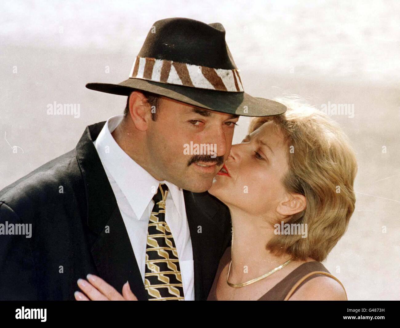 Former liverpool goalkeeper bruce grobbelaar with his wife debbie hi ...