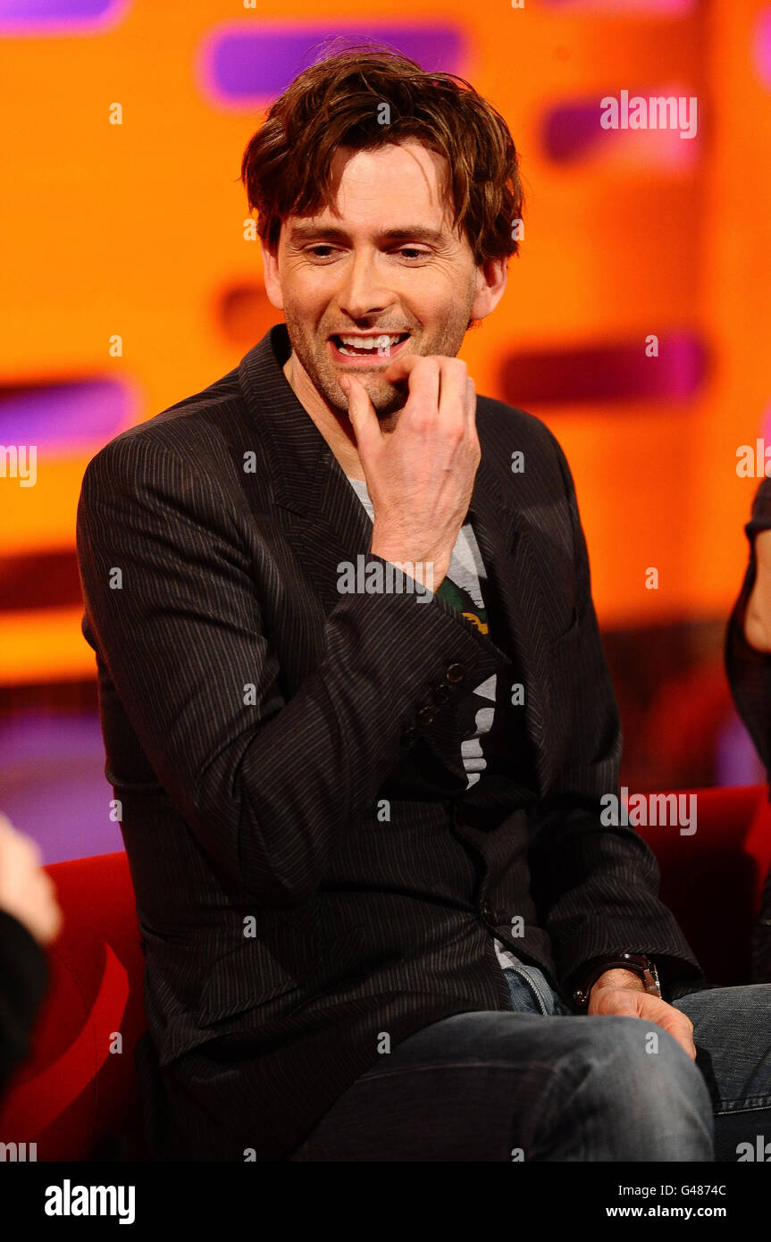 David Tennant, during filming of the Graham Norton Show at the London ...