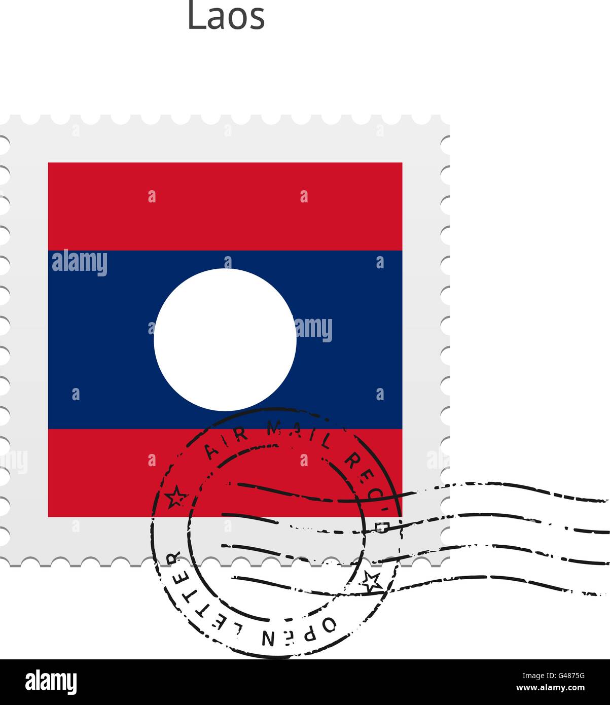Laos stamp hi-res stock photography and images - Alamy
