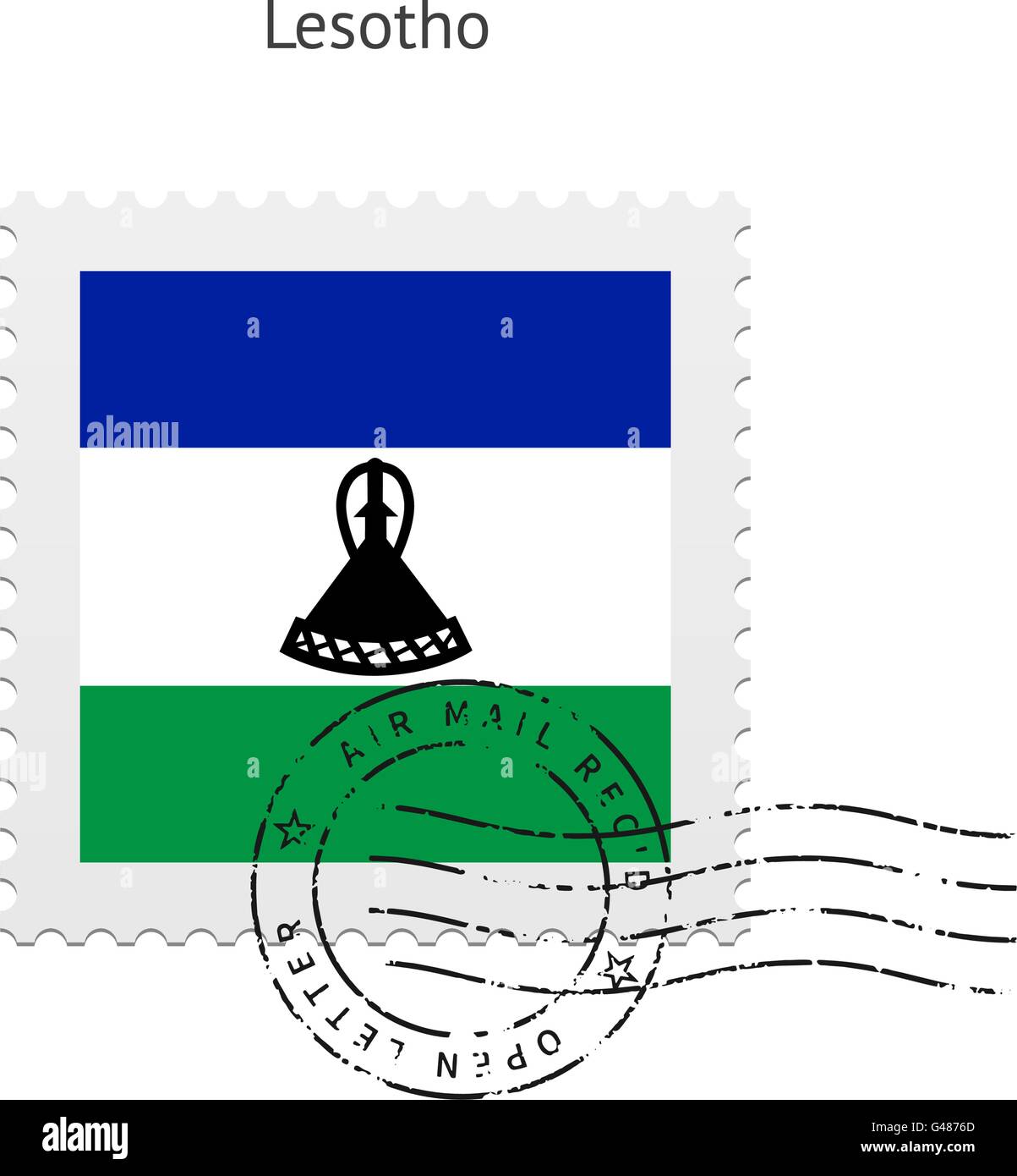 Lesotho postage stamp Stock Vector Images - Alamy