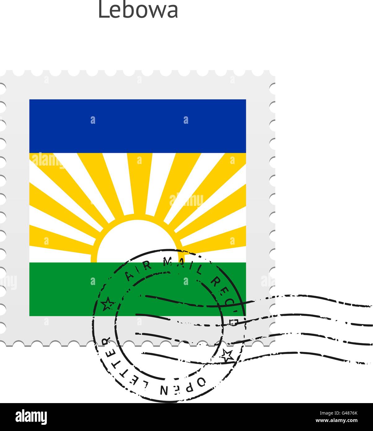 Lebowa Flag Postage Stamp Stock Vector Image & Art - Alamy