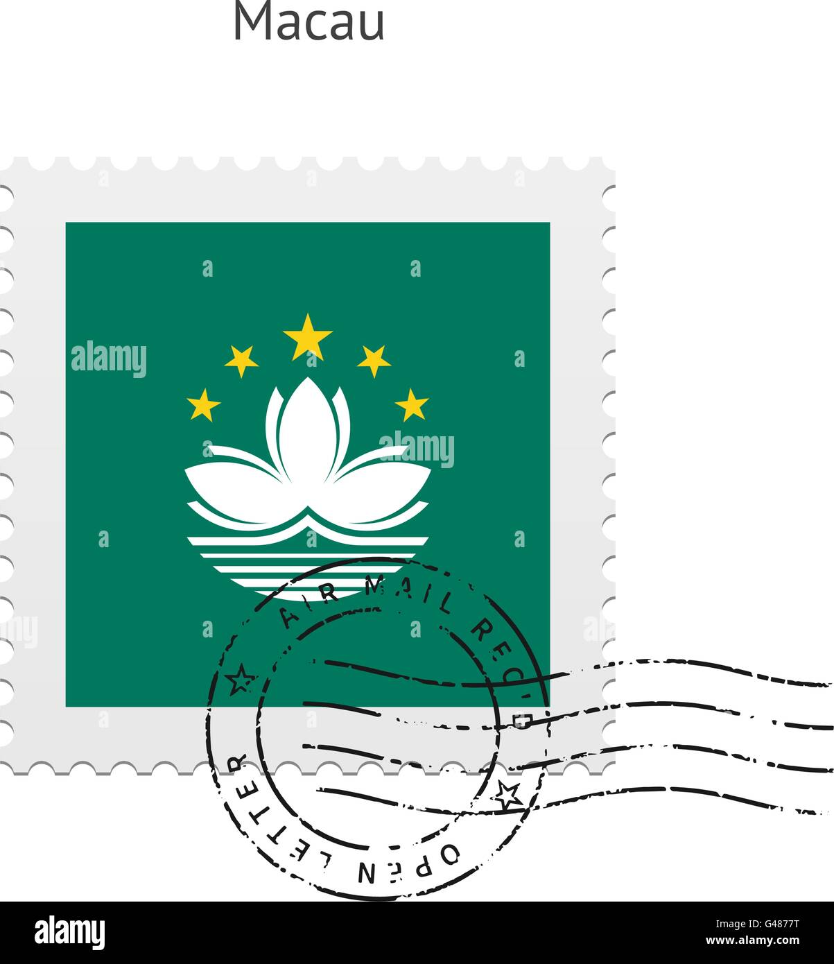 Macau Flag Postage Stamp Stock Vector Image & Art - Alamy