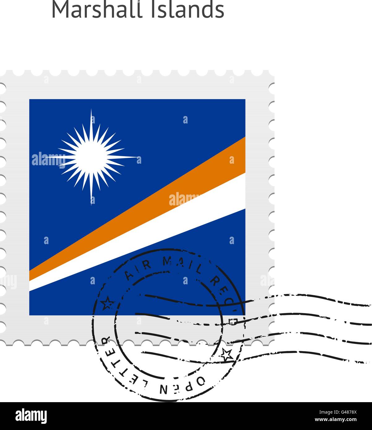 Marshall Islands Flag Postage Stamp Stock Vector Image & Art - Alamy