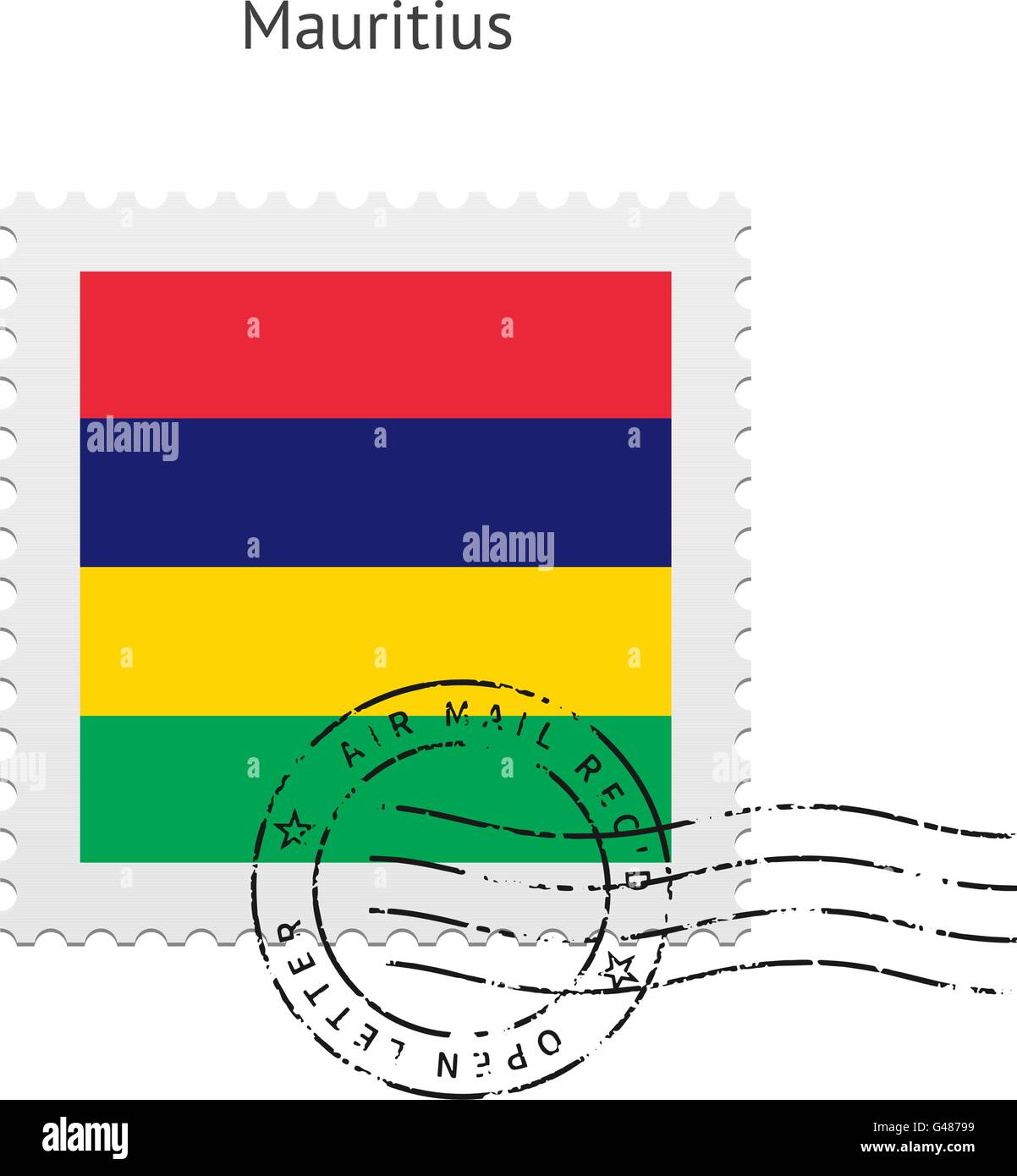 Mauritius Flag Postage Stamp Stock Vector Image & Art - Alamy