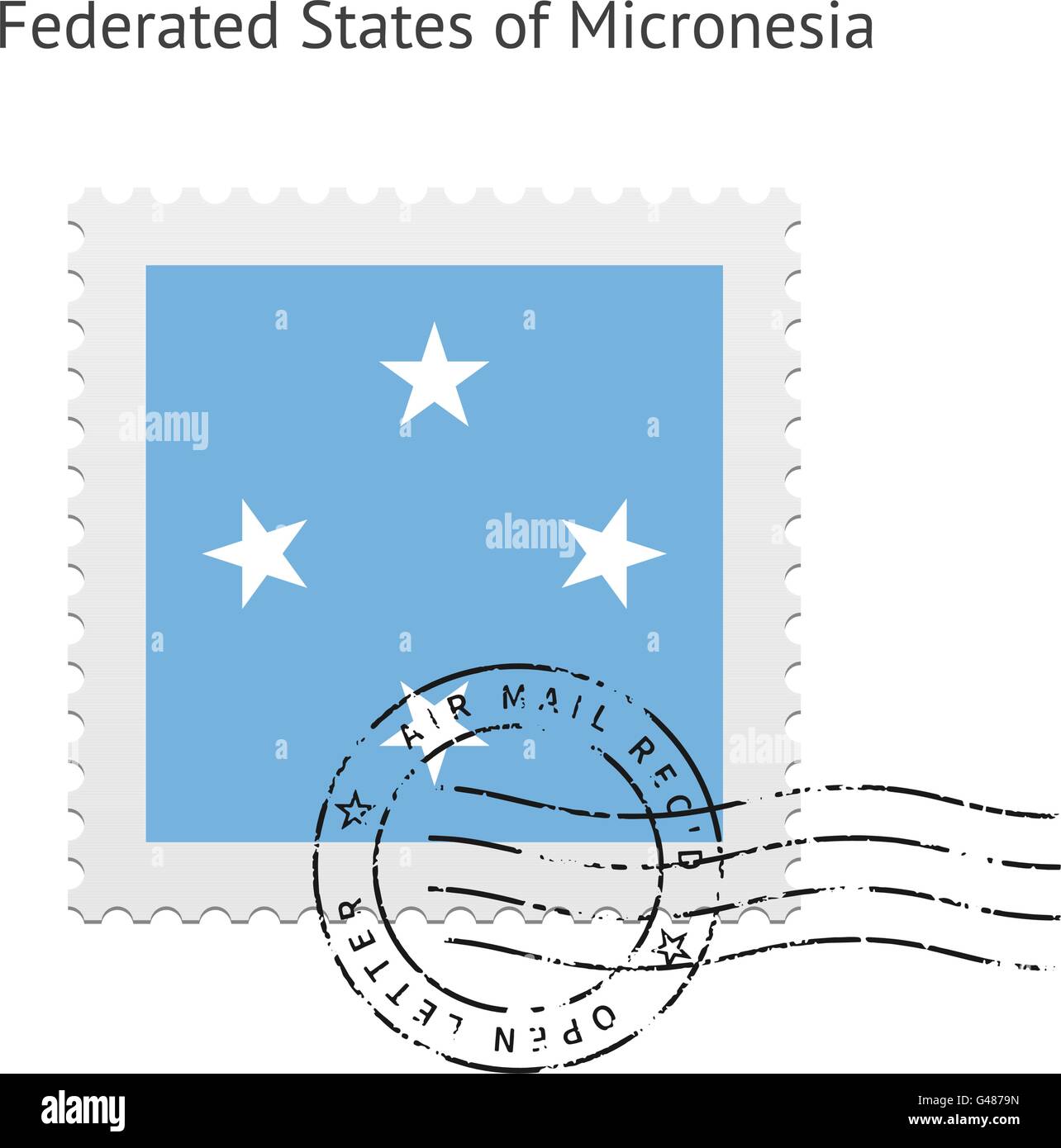 Micronesia Flag Postage Stamp Stock Vector Image & Art - Alamy