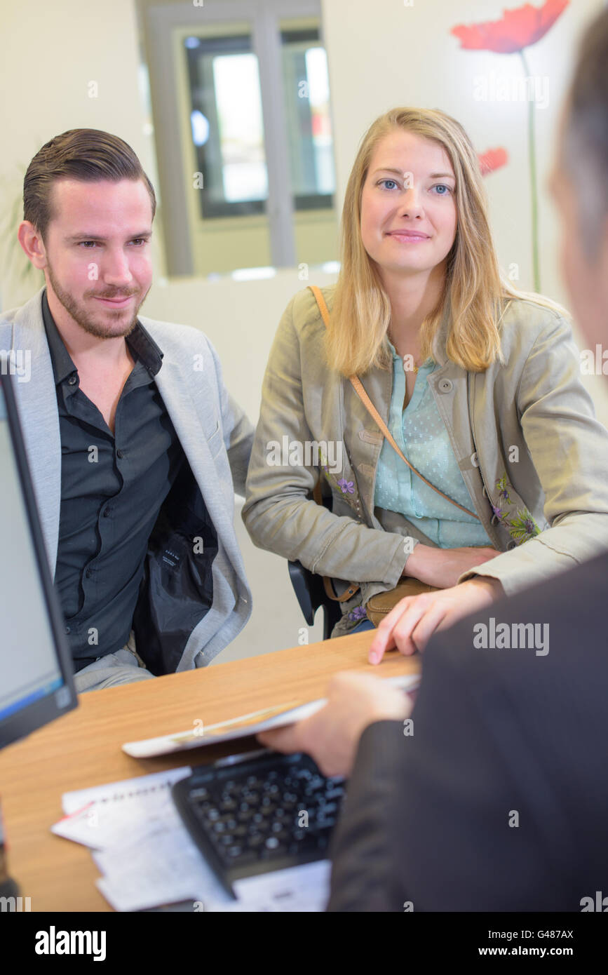 clients in the office Stock Photo - Alamy