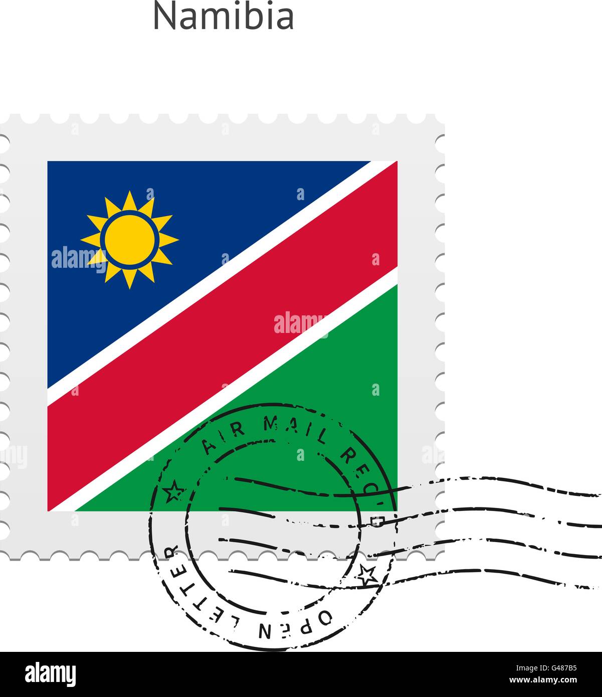 Namibia Flag Postage Stamp Stock Vector Image & Art - Alamy