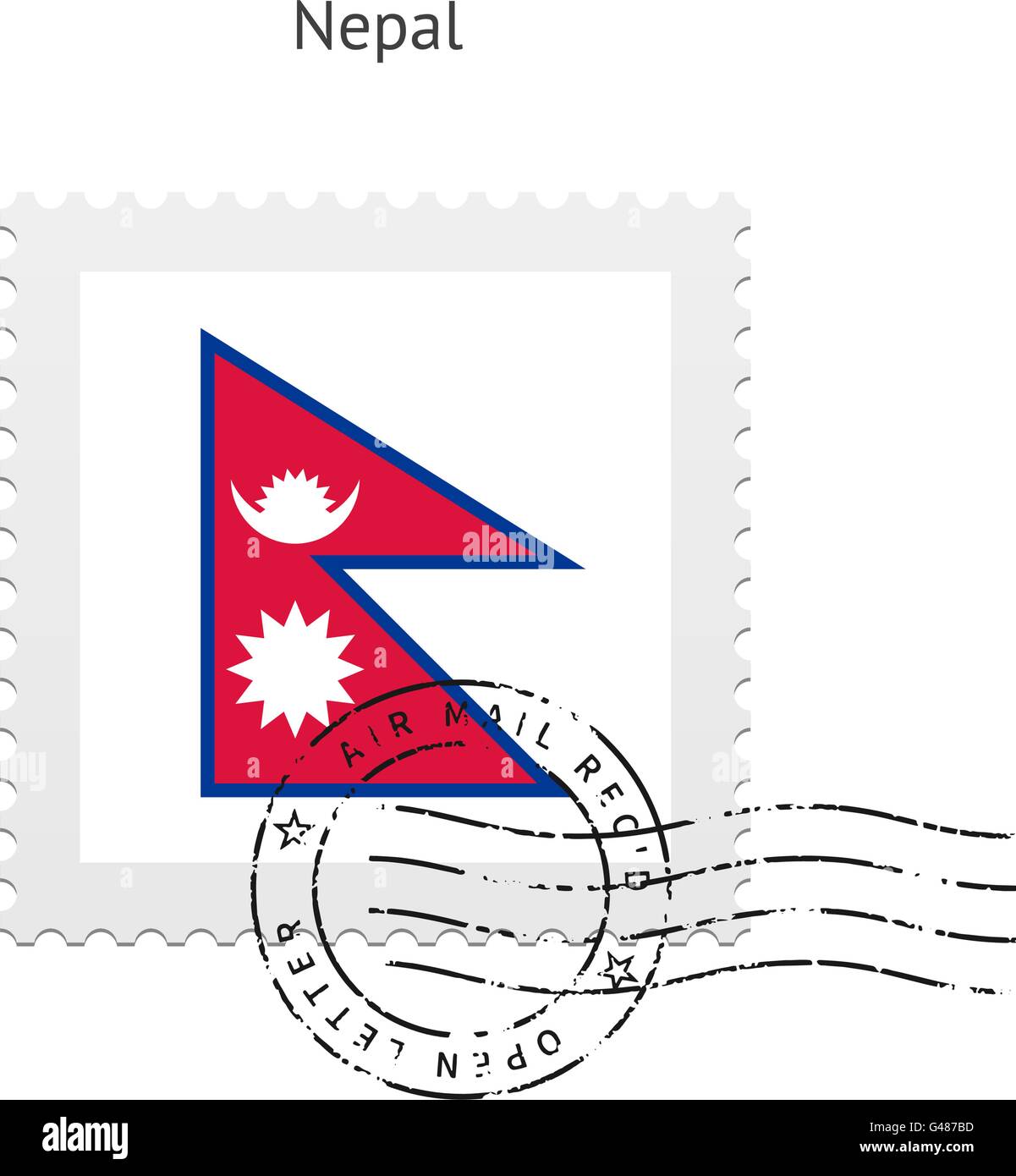 Nepal Flag Postage Stamp Stock Vector Image & Art - Alamy