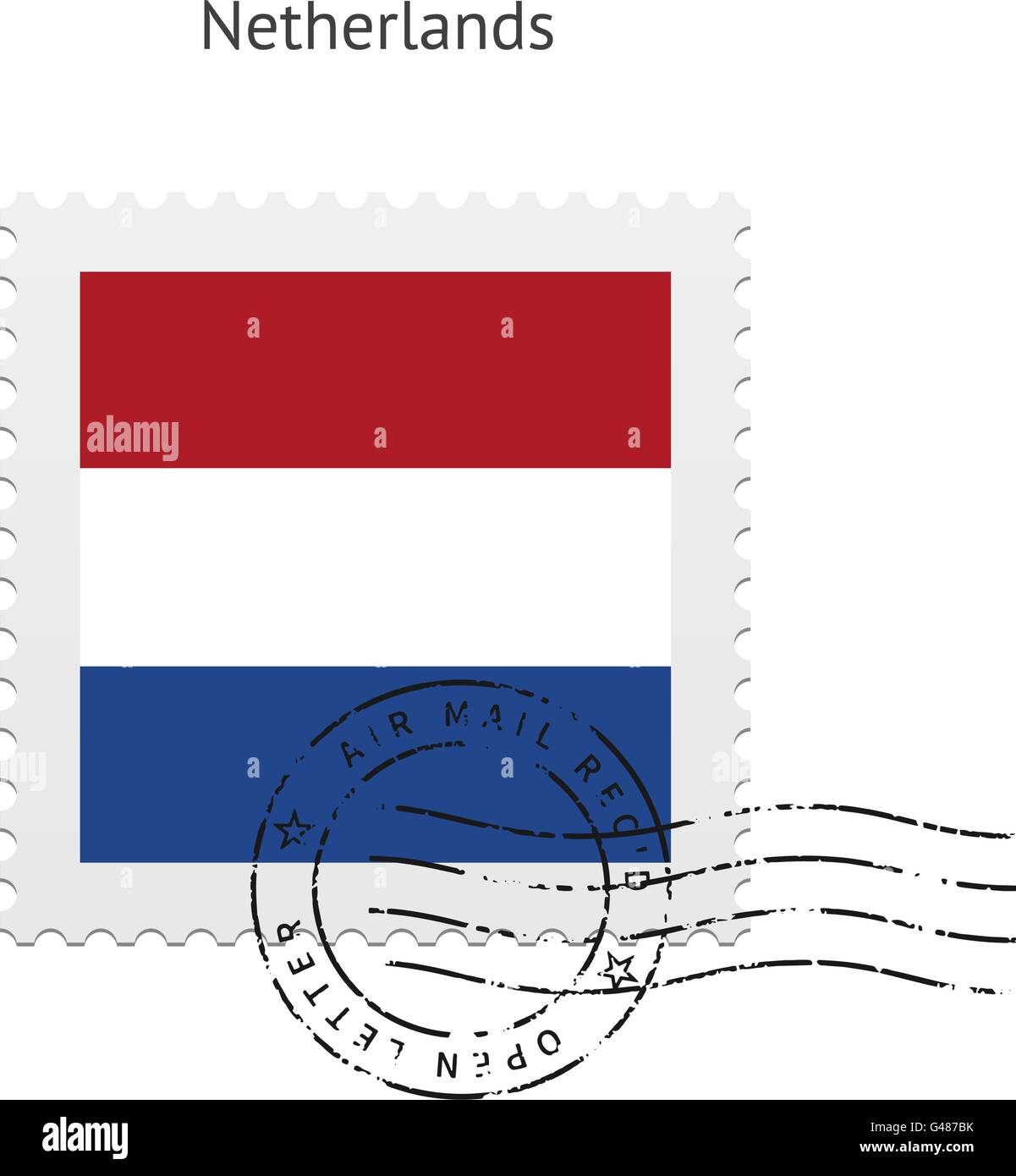 Netherlands Flag Postage Stamp Stock Vector Image & Art - Alamy