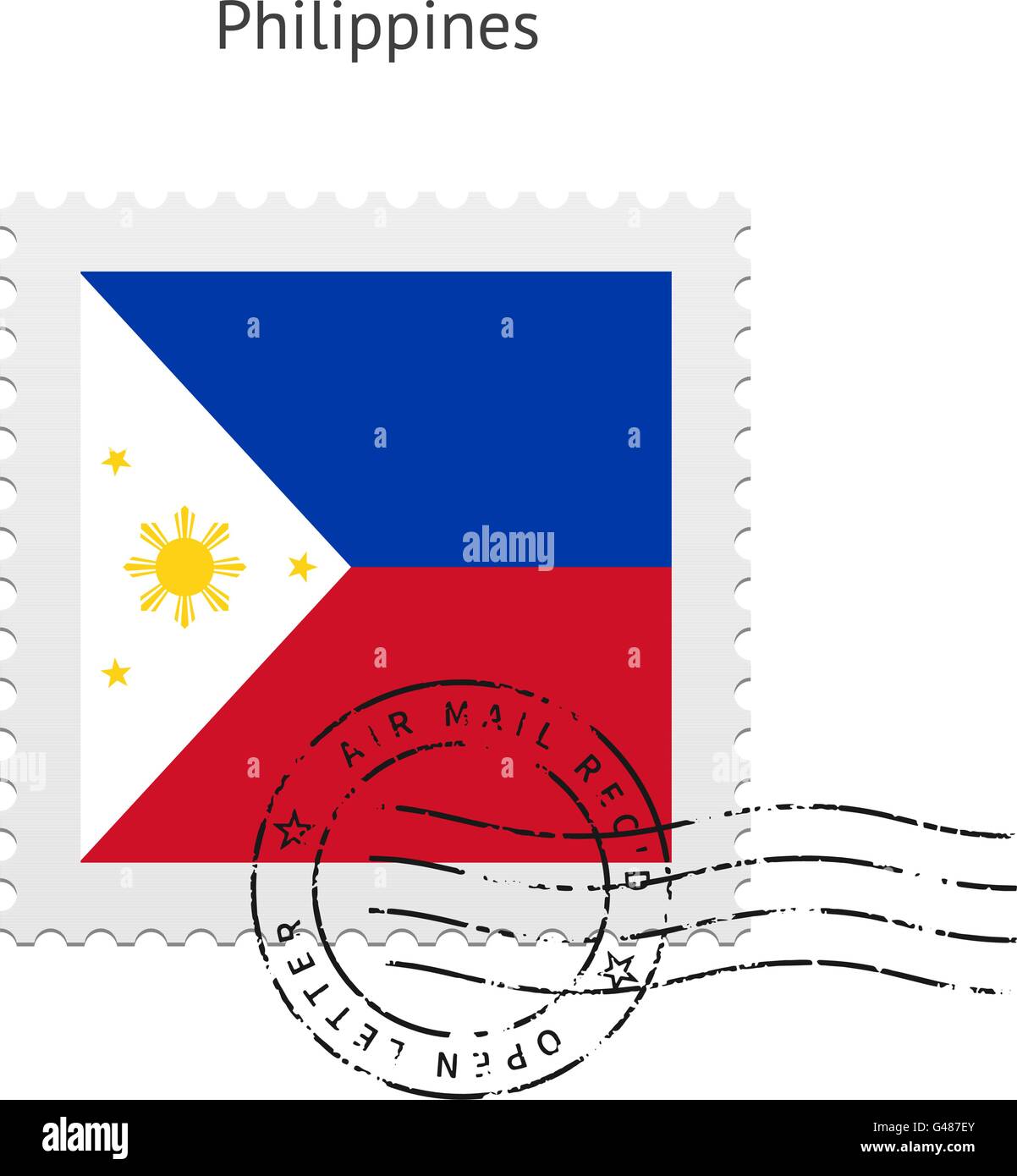 Philippines Flag Postage Stamp Stock Vector Image & Art - Alamy