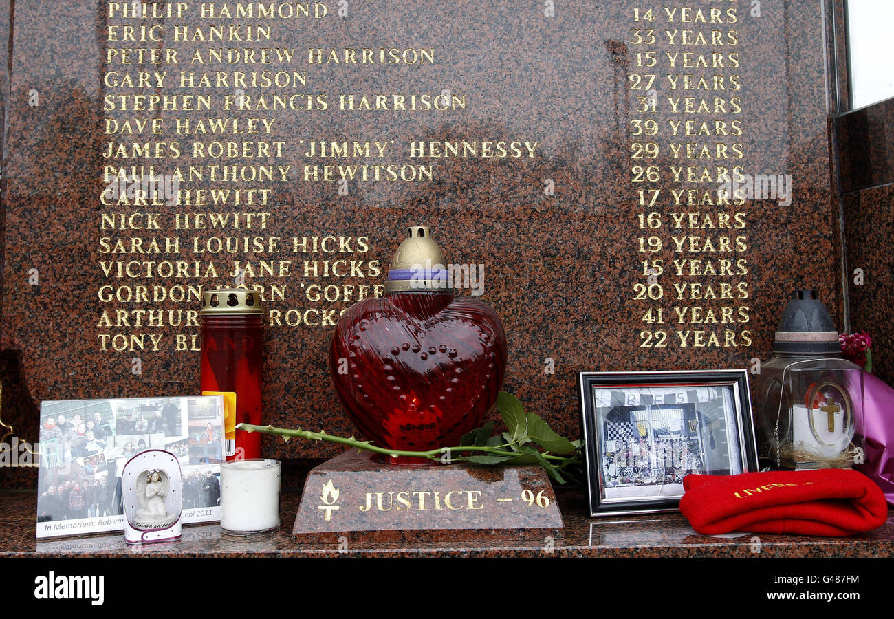 Tributes to those who died in the Hillsborough disaster at the memorial ...
