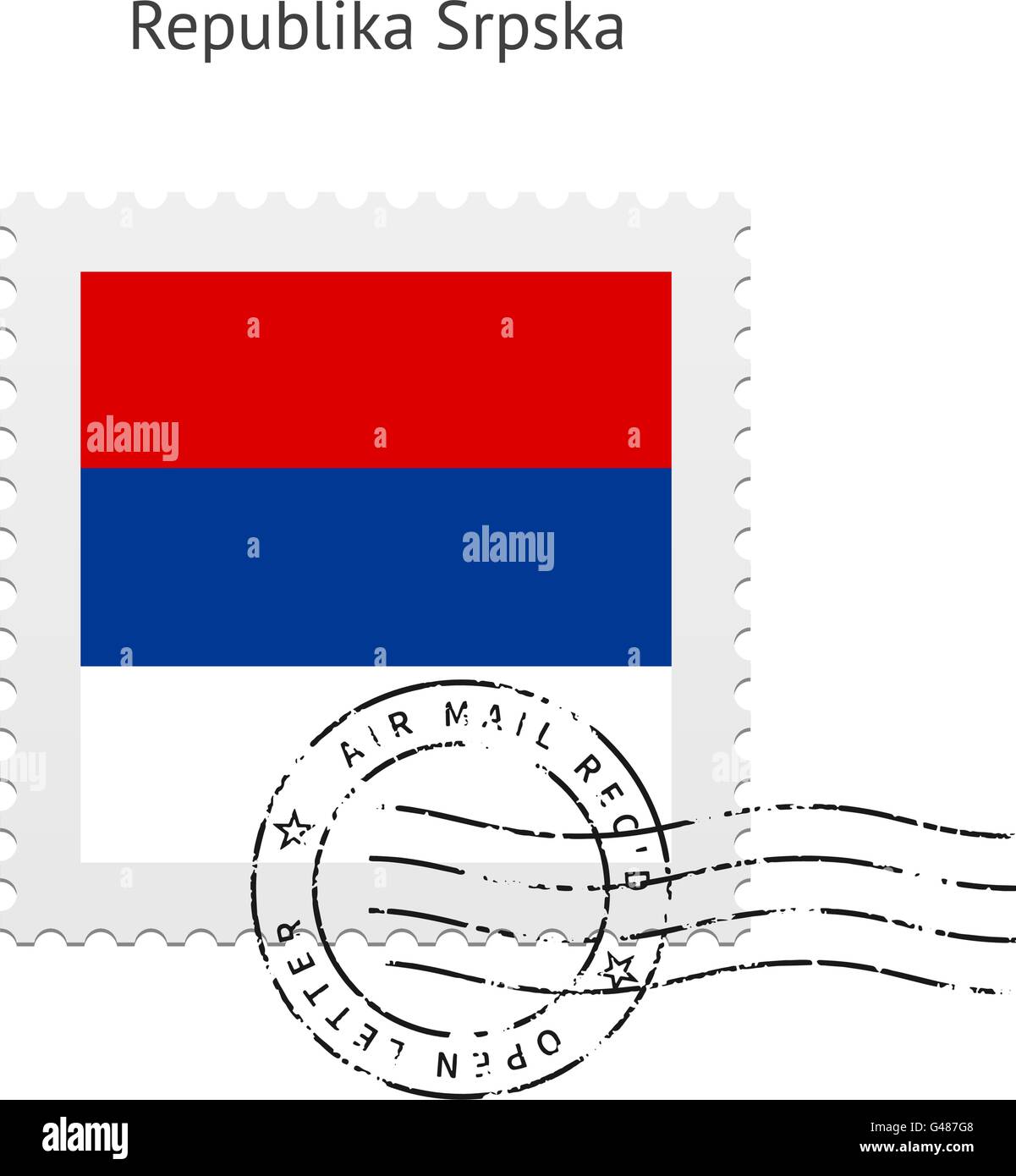 Republika Srpska Flag Postage Stamp Stock Vector Image & Art - Alamy
