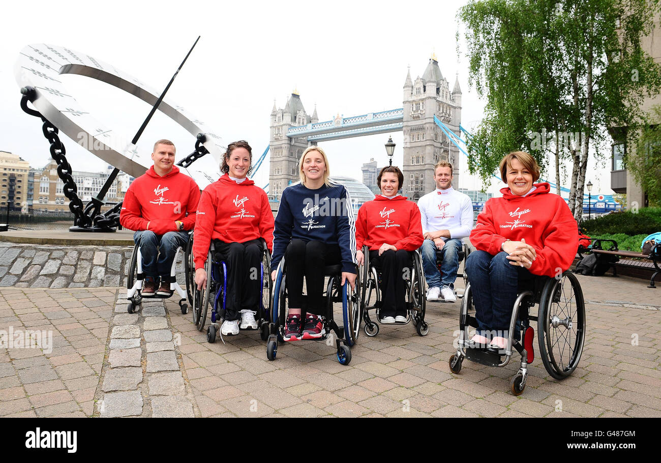Elite Wheelchair athletes (from left) David Weir, Tatyana McFadden ...