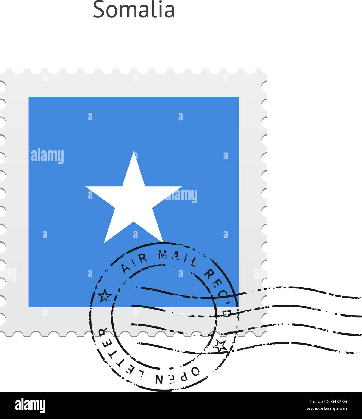 Somalia Flag Postage Stamp Stock Vector Image & Art - Alamy