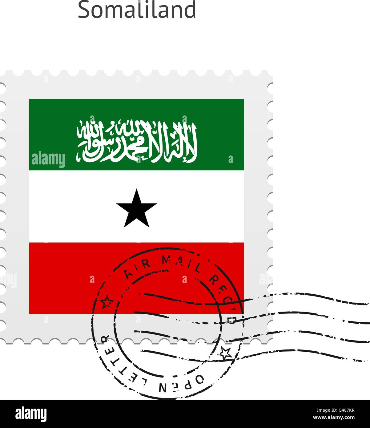 Somaliland Flag Postage Stamp Stock Vector Image & Art - Alamy