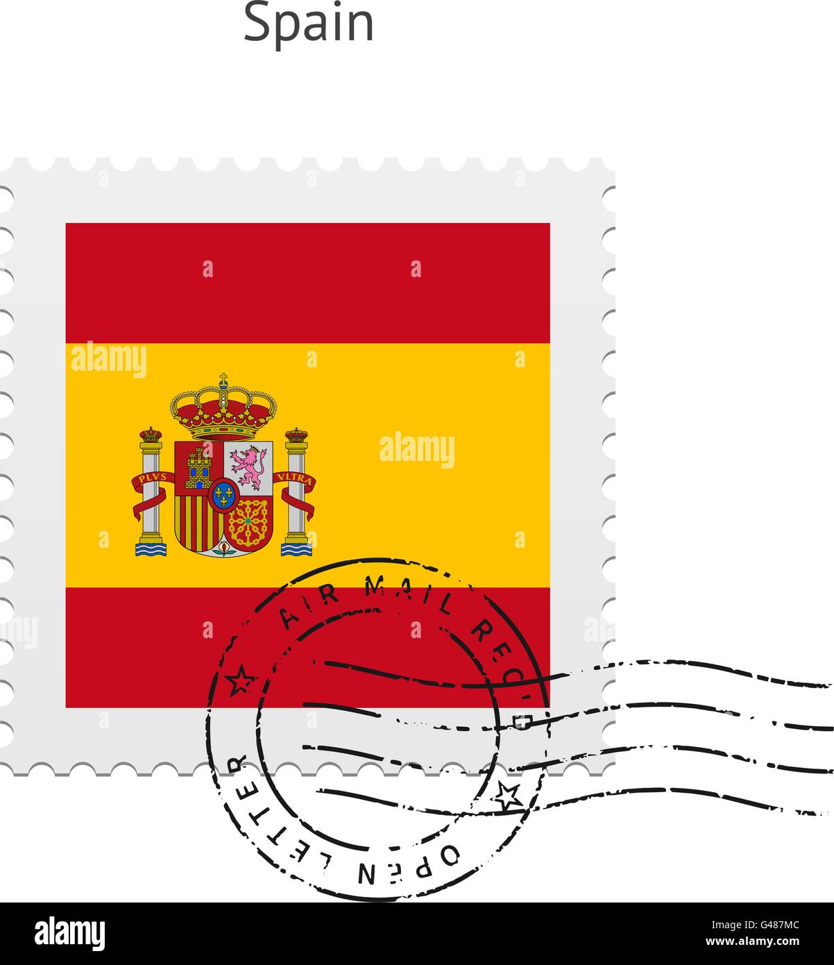 Spain Flag Postage Stamp Stock Vector Image & Art - Alamy