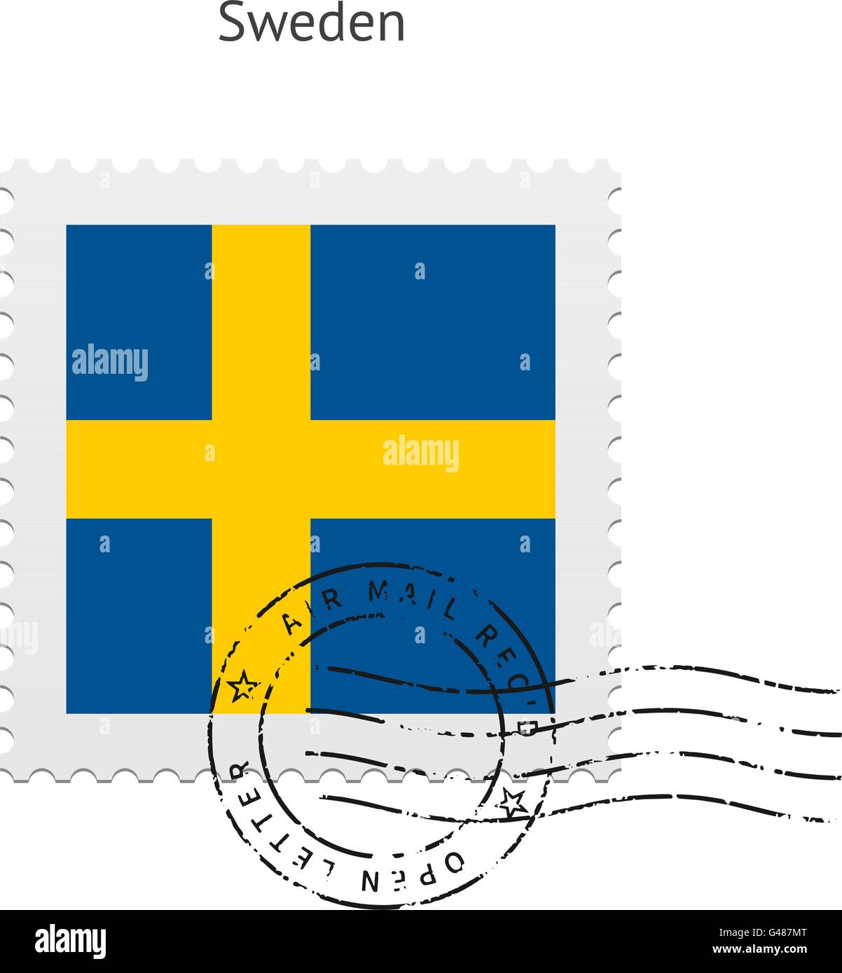 Sweden postage stamp hi-res stock photography and images - Alamy