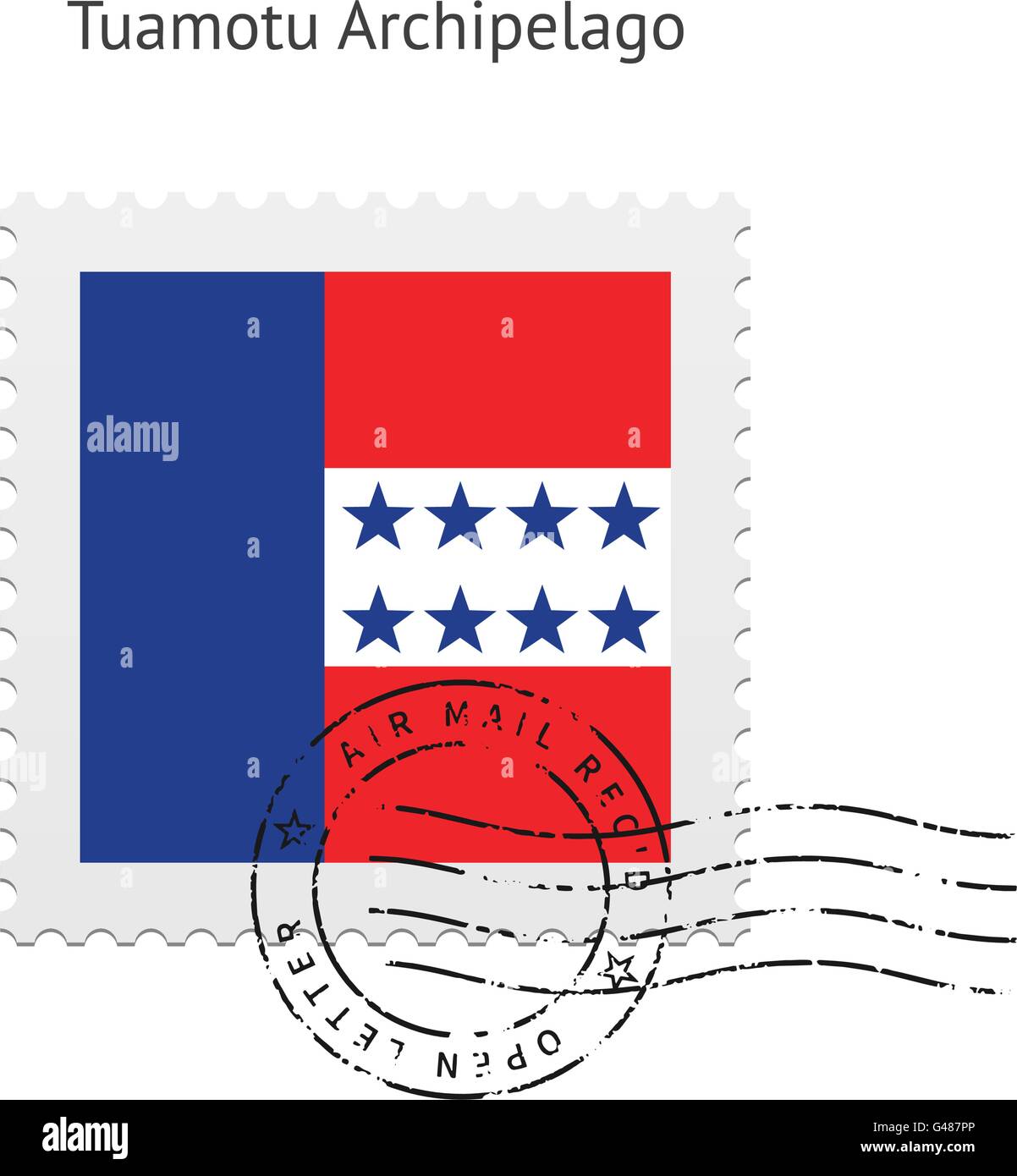 Tuamotu Archipelago Flag Postage Stamp Stock Vector Image & Art - Alamy