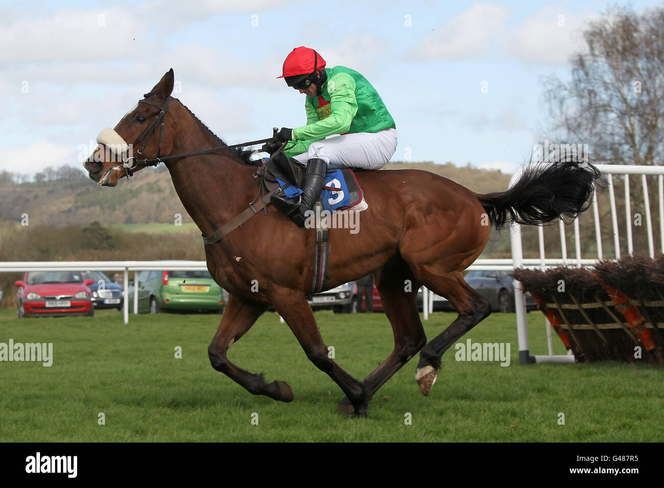 Jockey Charlie Poste on Thorney Rose during the Edgecliff High School ...