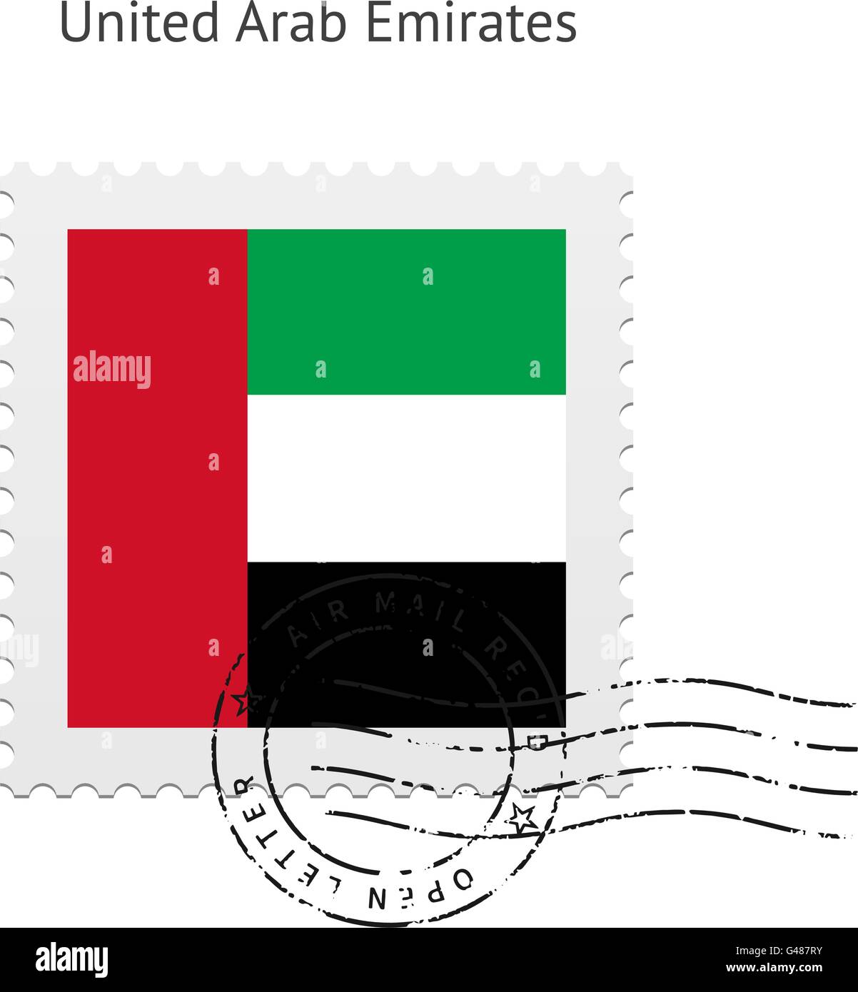 United arab emirates postage stamp Stock Vector Images - Alamy
