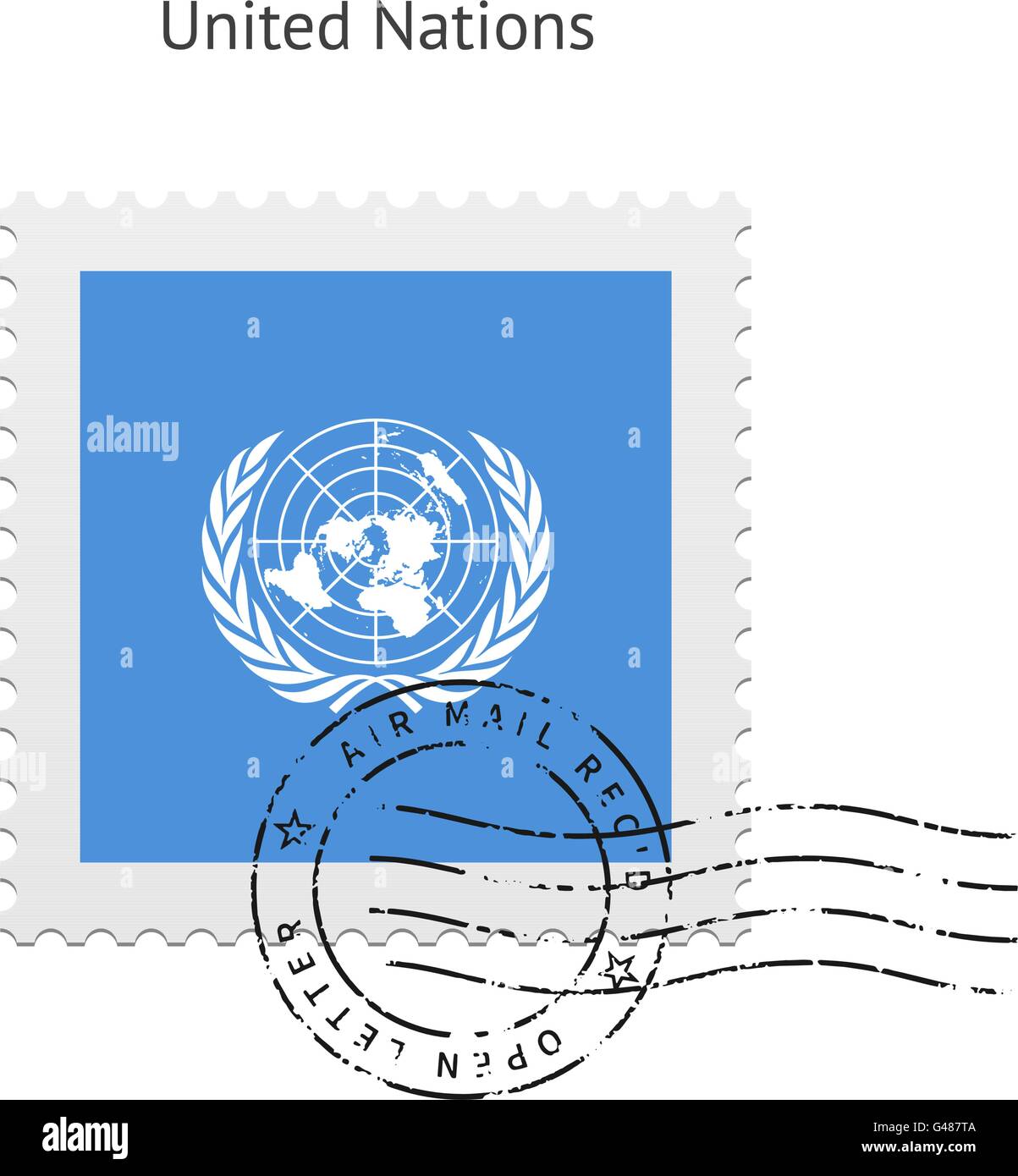 United nations postage stamp Stock Vector Images - Alamy