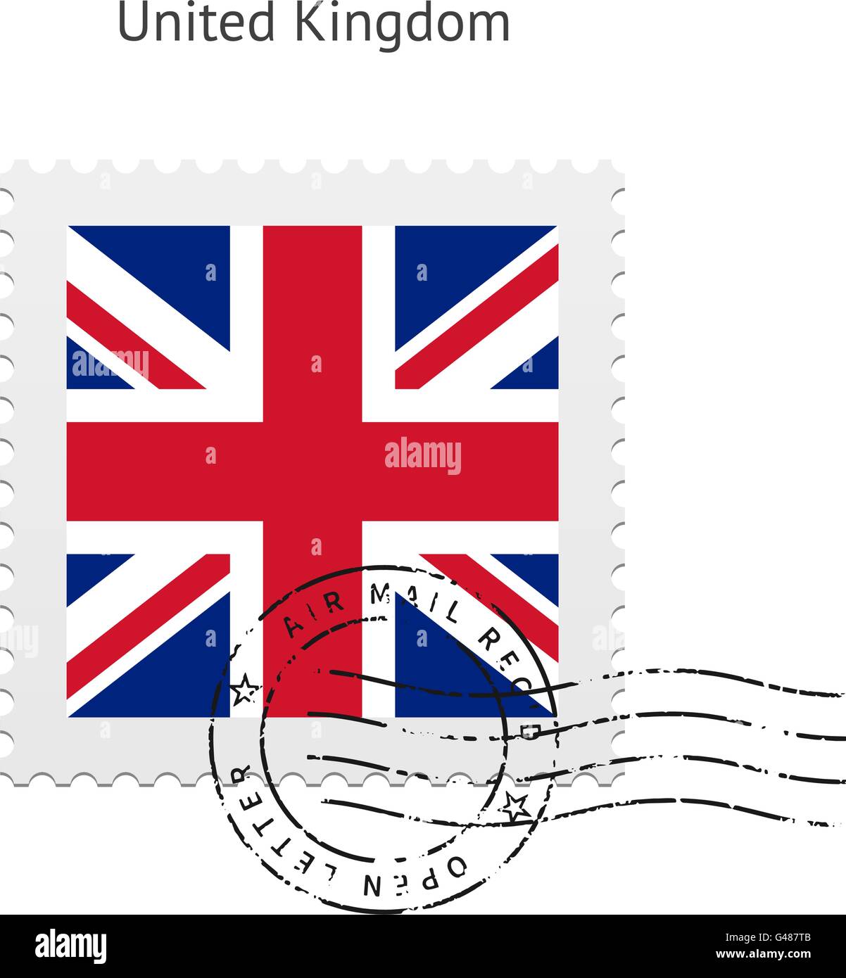 United Kingdom Flag Postage Stamp Stock Vector Image & Art - Alamy
