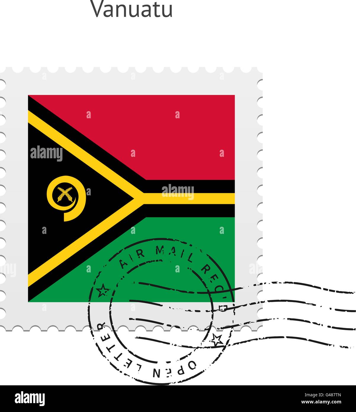 Vanuatu Flag Postage Stamp Stock Vector Image & Art - Alamy