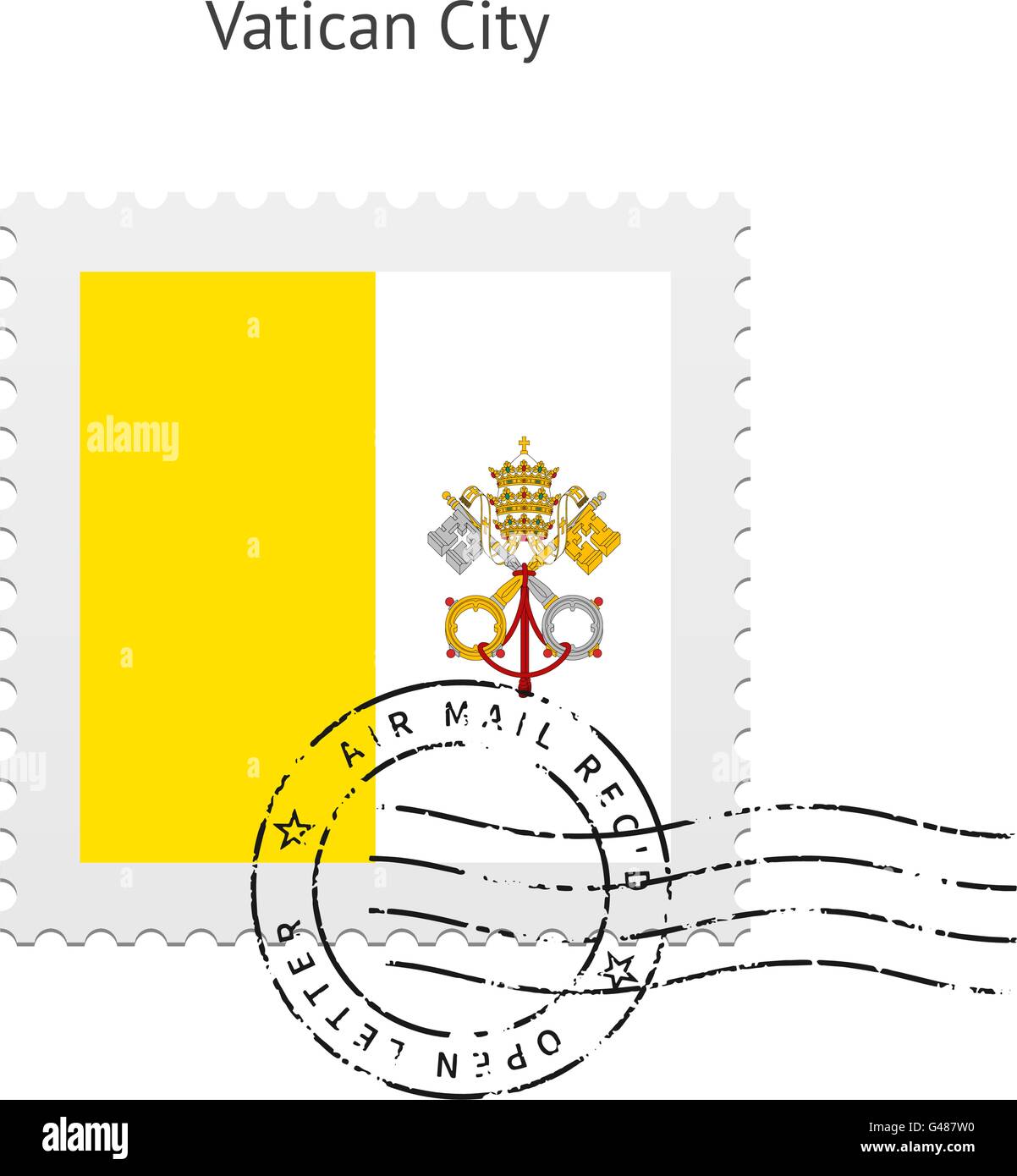 Vatican City Flag Postage Stamp Stock Vector Image & Art - Alamy