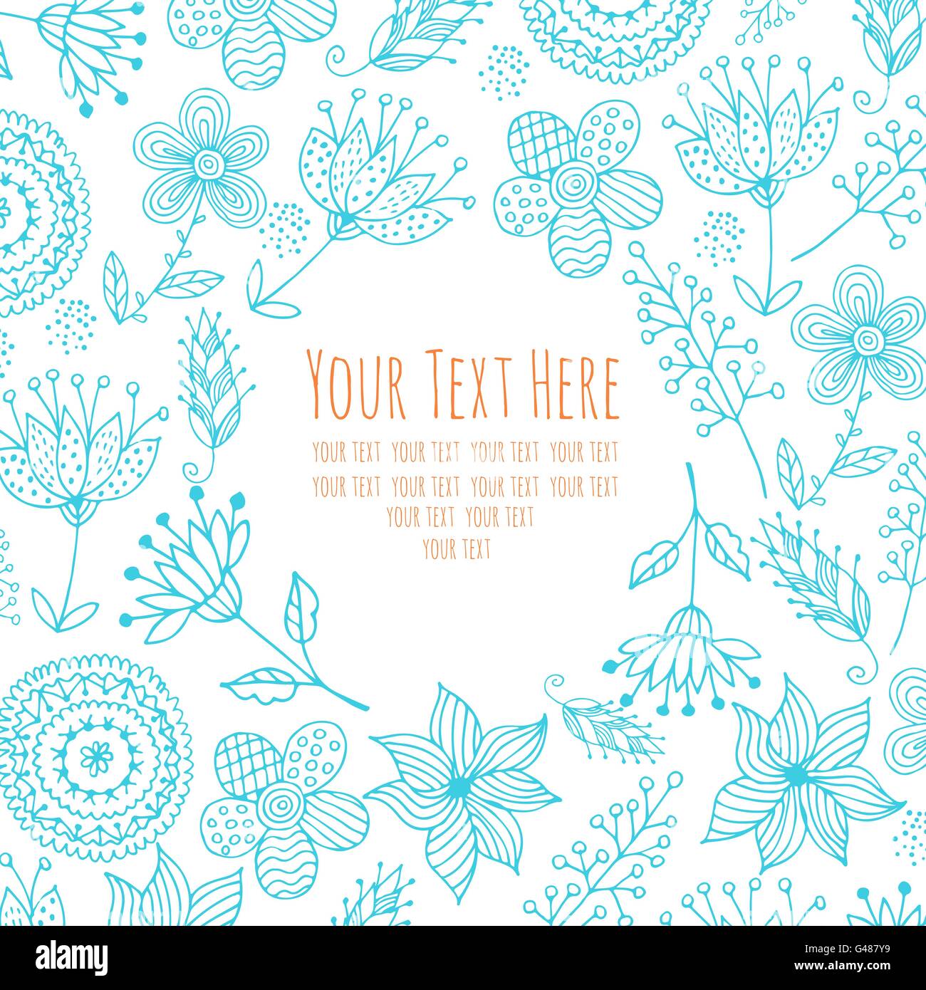 vector floral frame Stock Vector Image & Art - Alamy