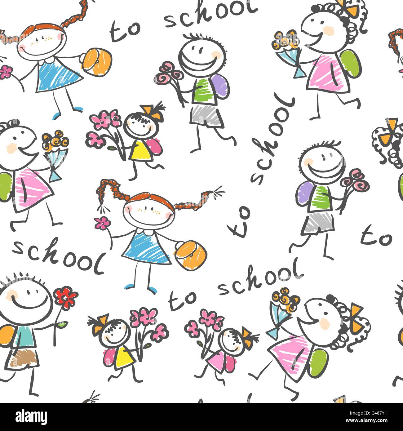 background cheerful children. Vector Stock Vector Image & Art - Alamy