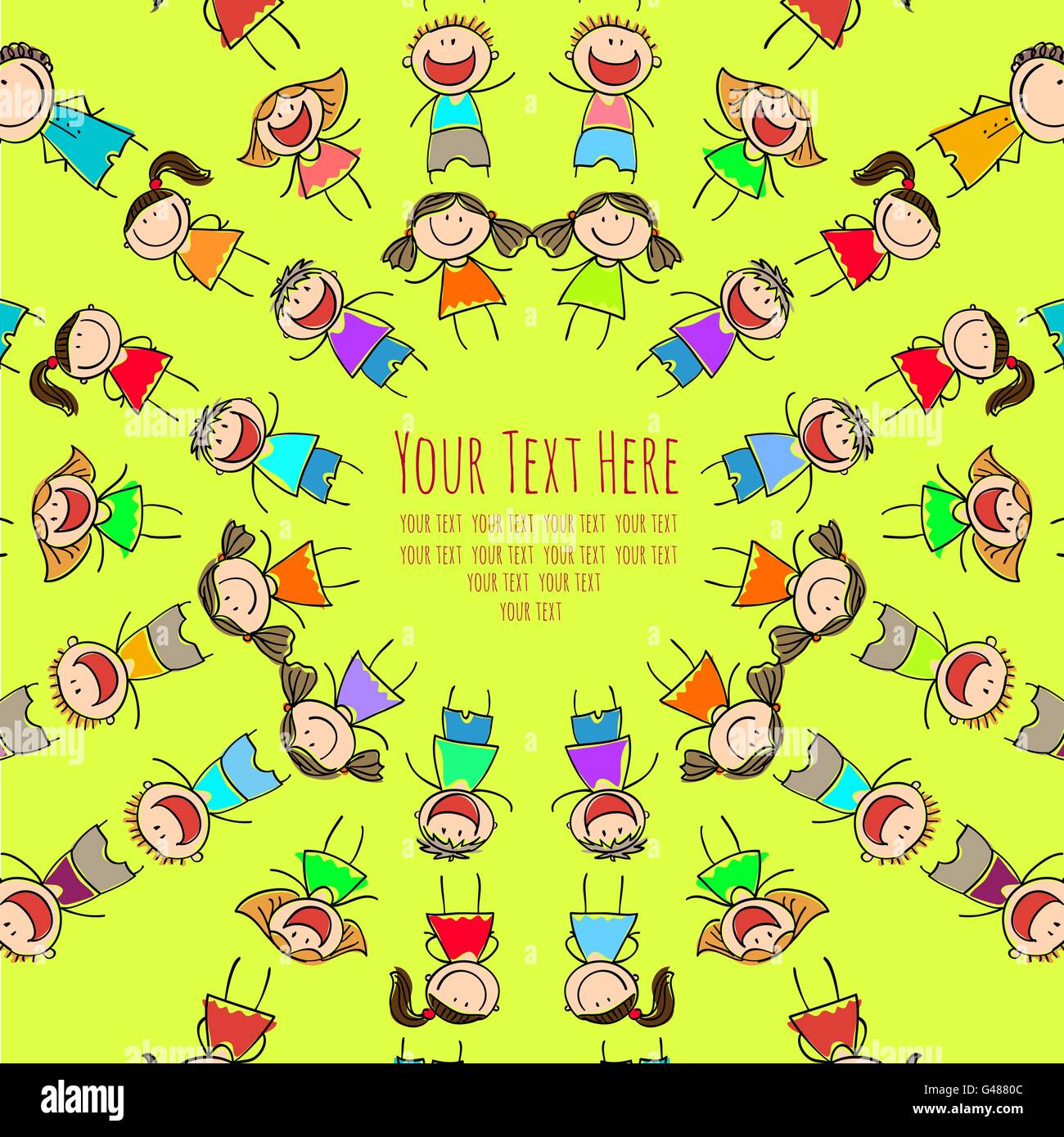 background cheerful children. Vector Stock Vector Image & Art - Alamy