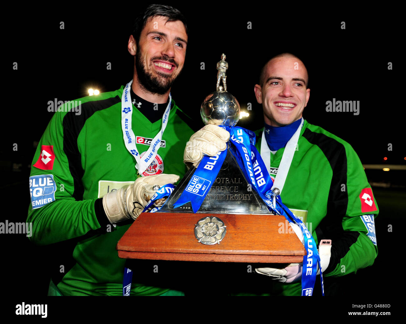 Crawley Town goalkeepers Scott Shearer (left) and Nick Jordan (right ...