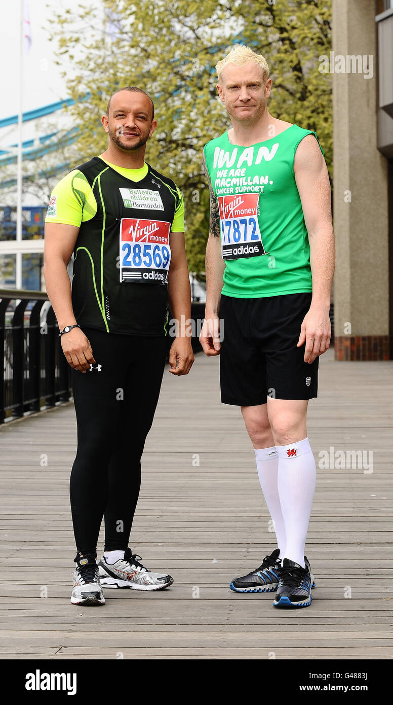 Jamie Baulch and Iwan Thomas who will be competing in the Virgin London ...