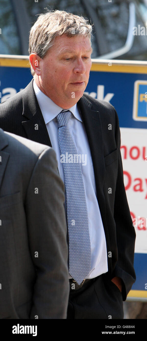 Andrew Laycock, 58, from Hertford, Hertfordshire, arrives at St Albans ...
