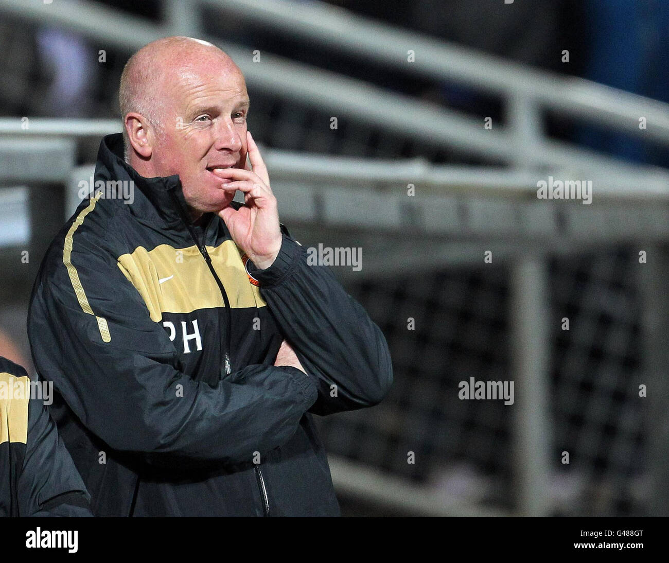 Dundee United's manager Peter Houston during the Clydesdale Bank ...