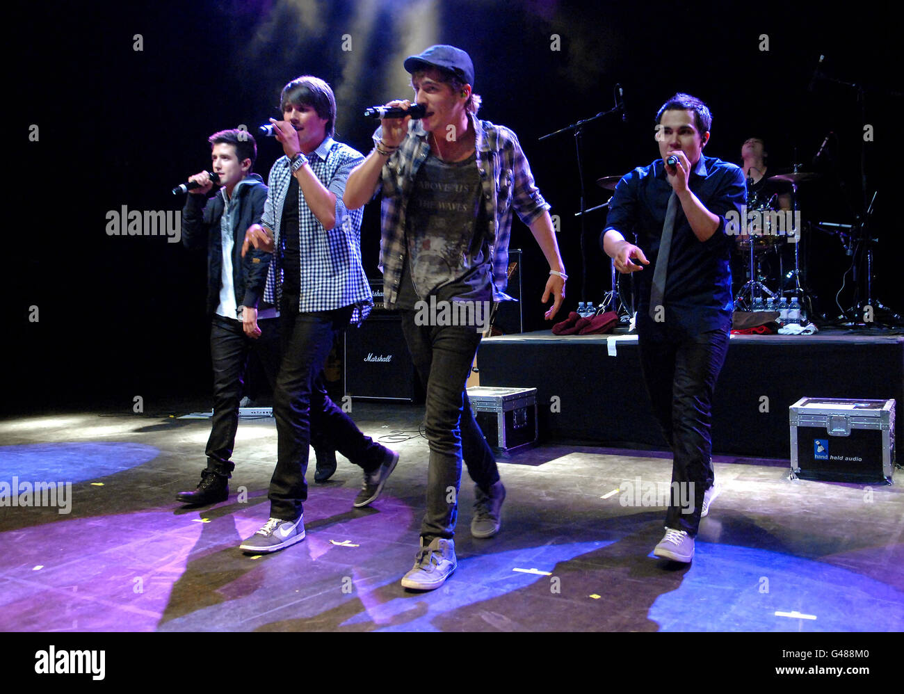 Big Time Rush (from left to right) Logan Henderson, James Maslow ...