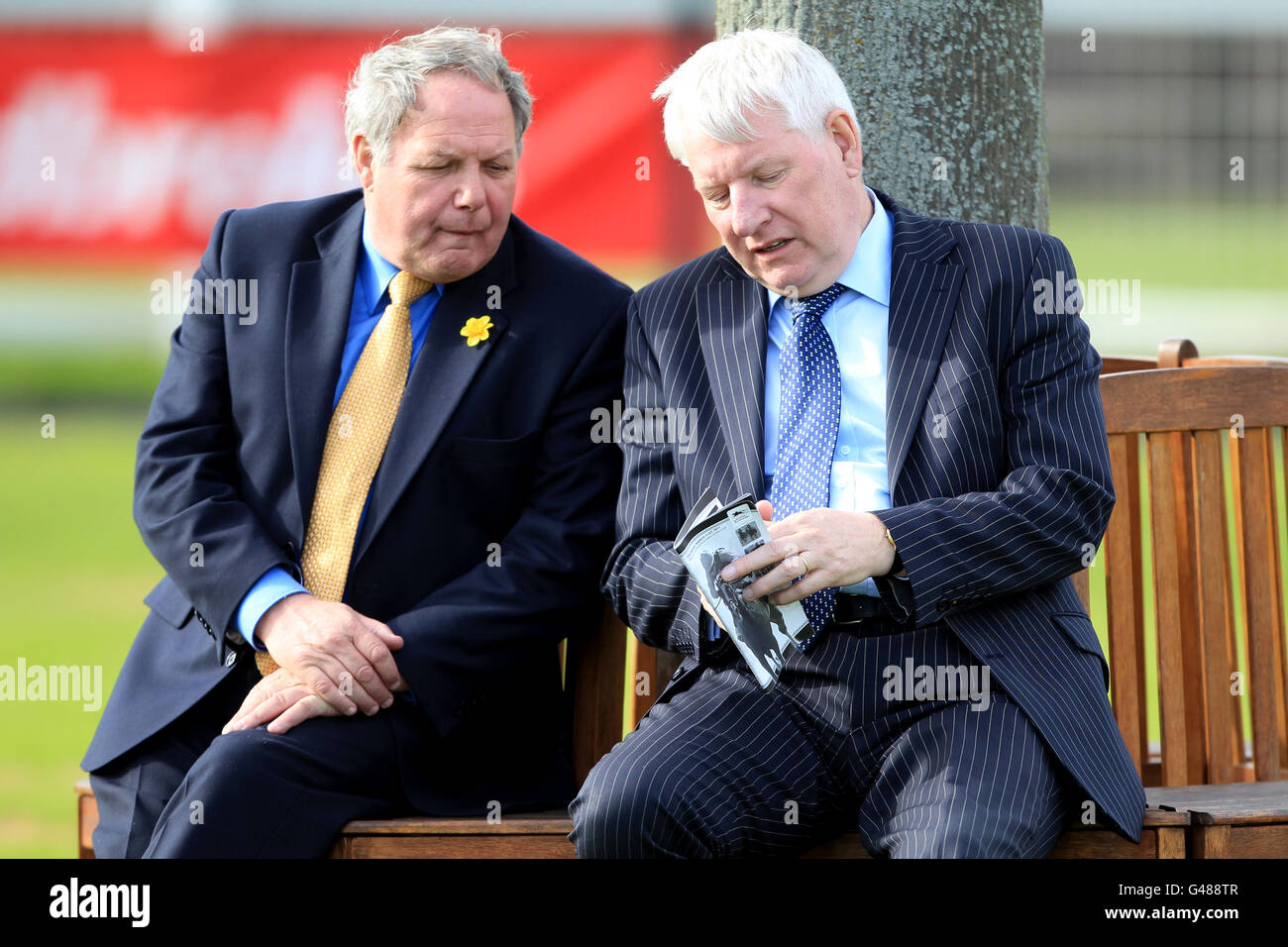 Peterborough United director of football Barry Fry (left) at the races ...